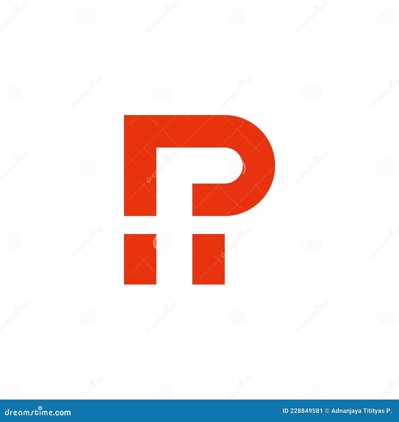 Letter Pf Simple Geometric Symbol Logo Vector Stock Vector ...