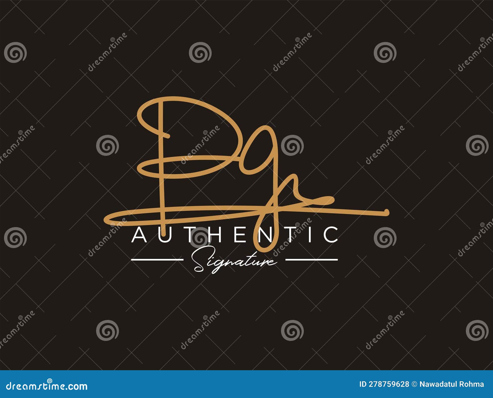 Letter PG Signature Logo Template Vector Stock Vector - Illustration of ...