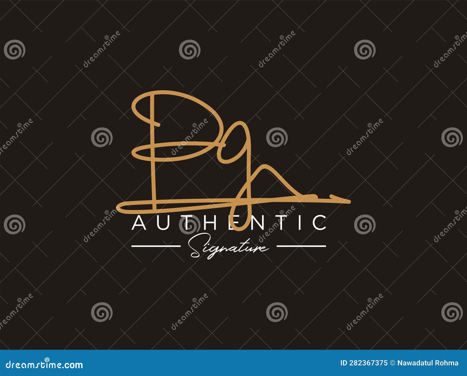 Letter PG Signature Logo Template Vector Stock Vector - Illustration of ...