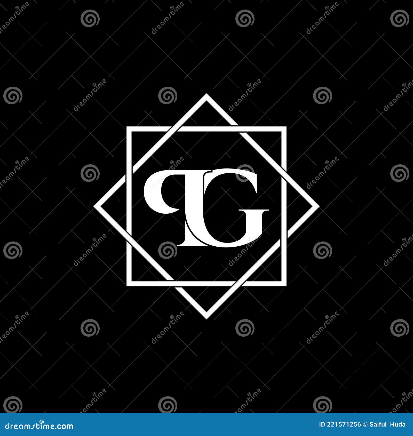 Letter PG Simple Monogram Logo Icon Design. Stock Vector - Illustration ...
