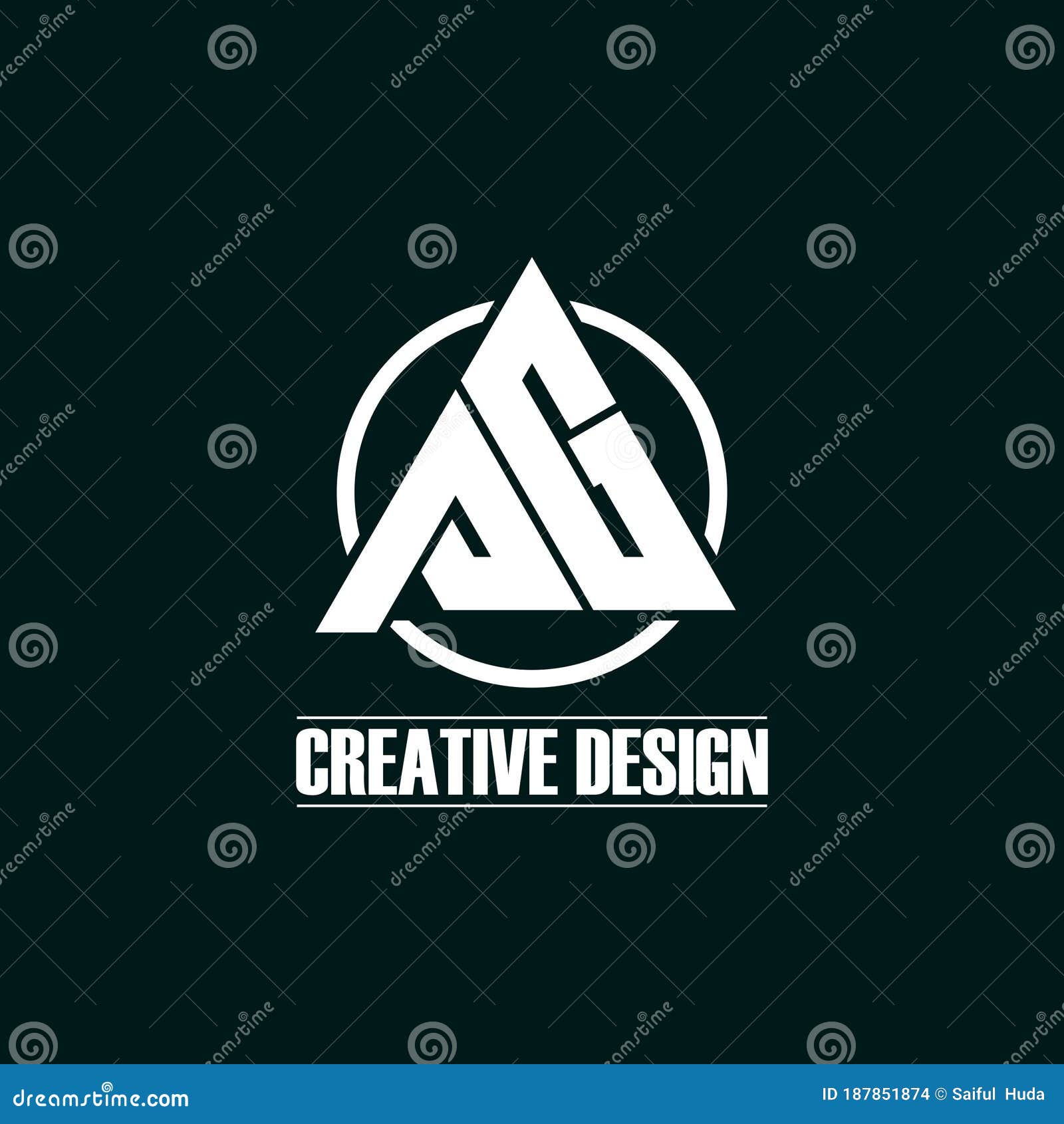 Letter PG Triangle Monogram Logo Icon Design Vector. Stock Vector ...