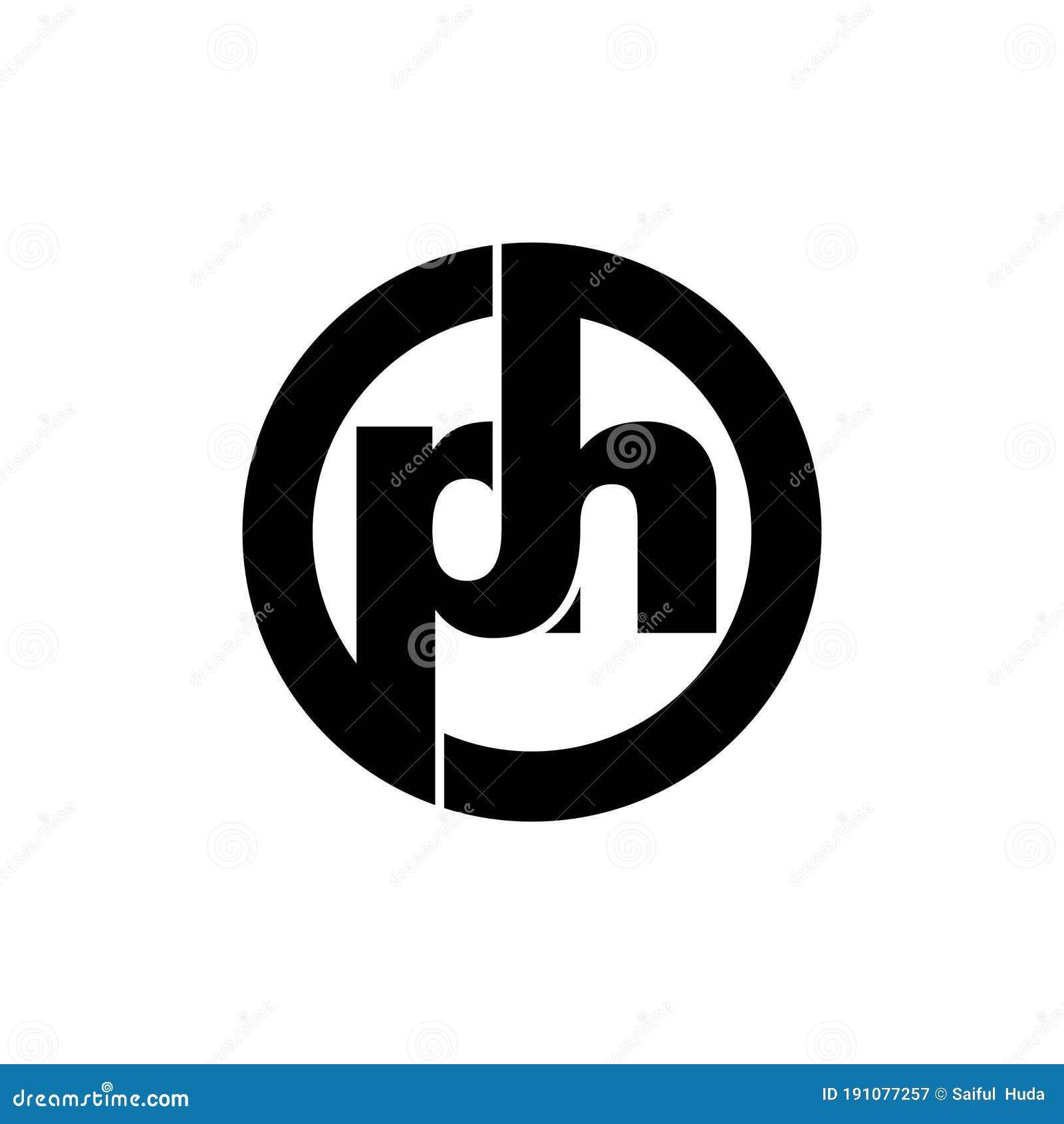 Letter PH Monogram Logo Icon Design Vector. Stock Vector - Illustration ...