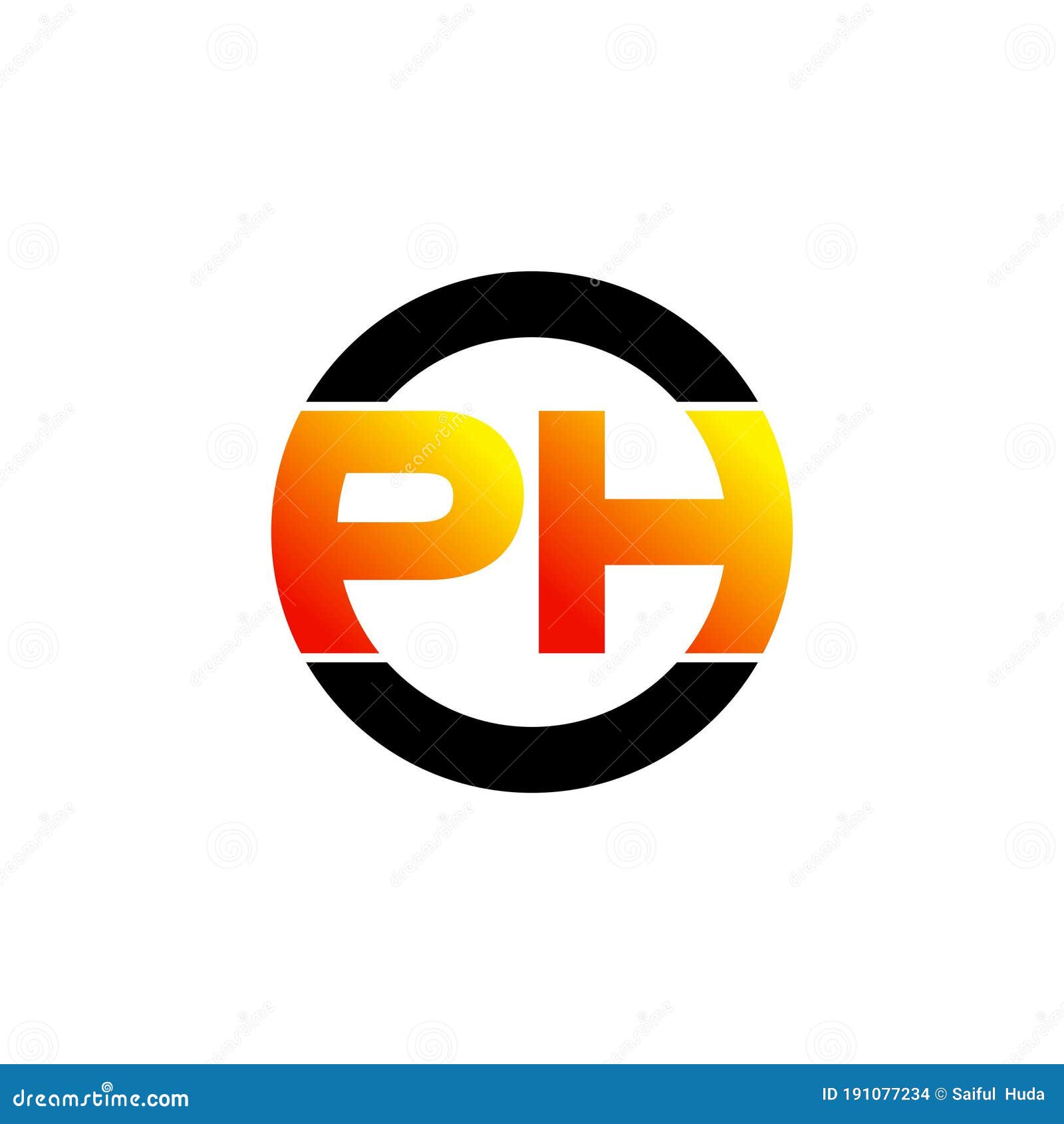 Letter PH Monogram Logo Icon Design Vector. Stock Vector - Illustration ...