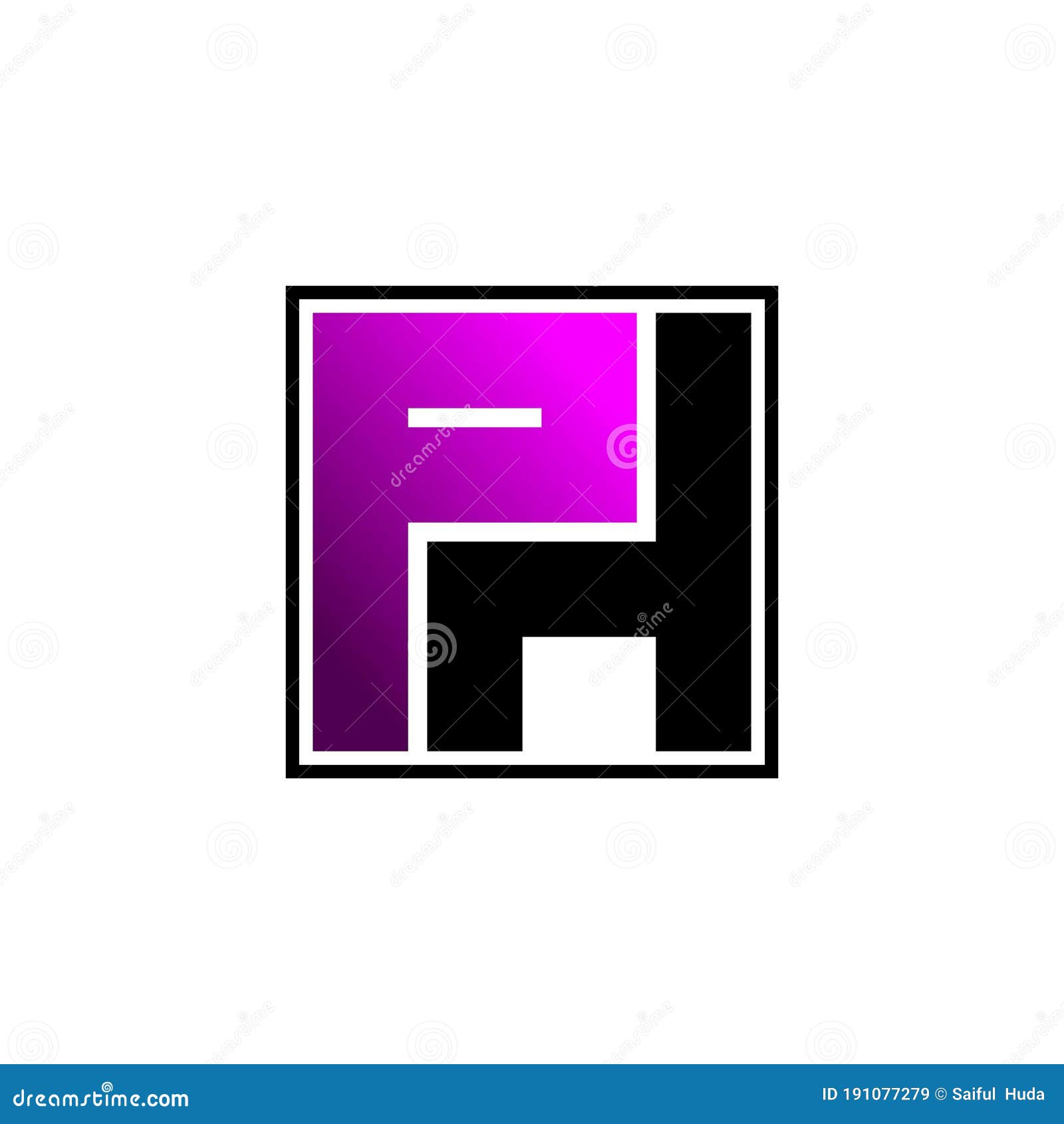 Letter PH Monogram Logo Icon Design Vector. Stock Vector - Illustration ...