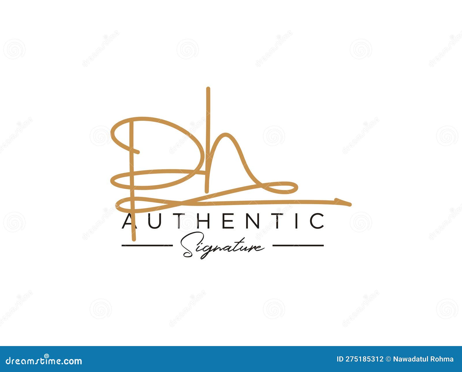 Letter PH Signature Logo Template Vector Stock Vector - Illustration of ...