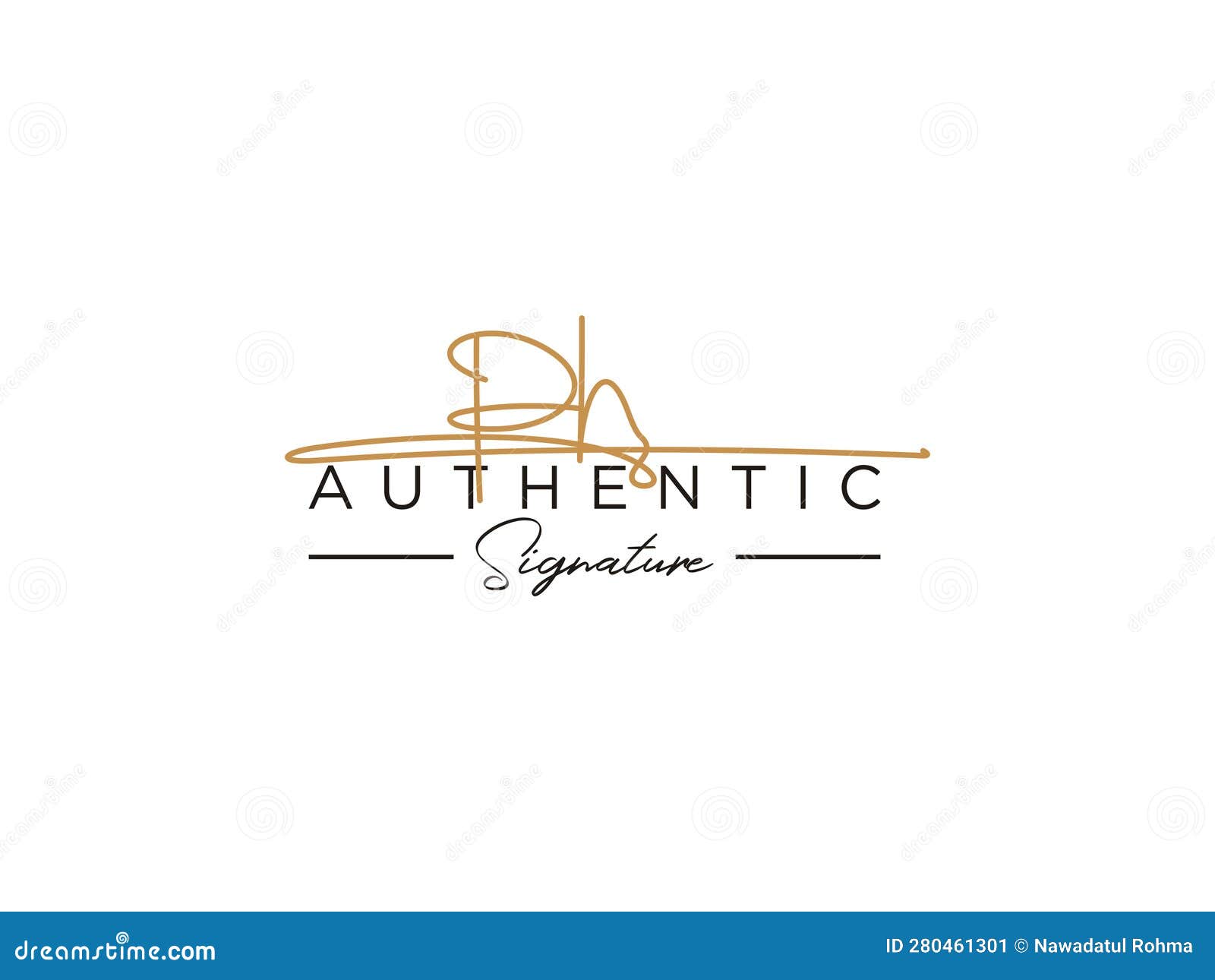 Letter PH Signature Logo Template Vector Stock Vector - Illustration of ...