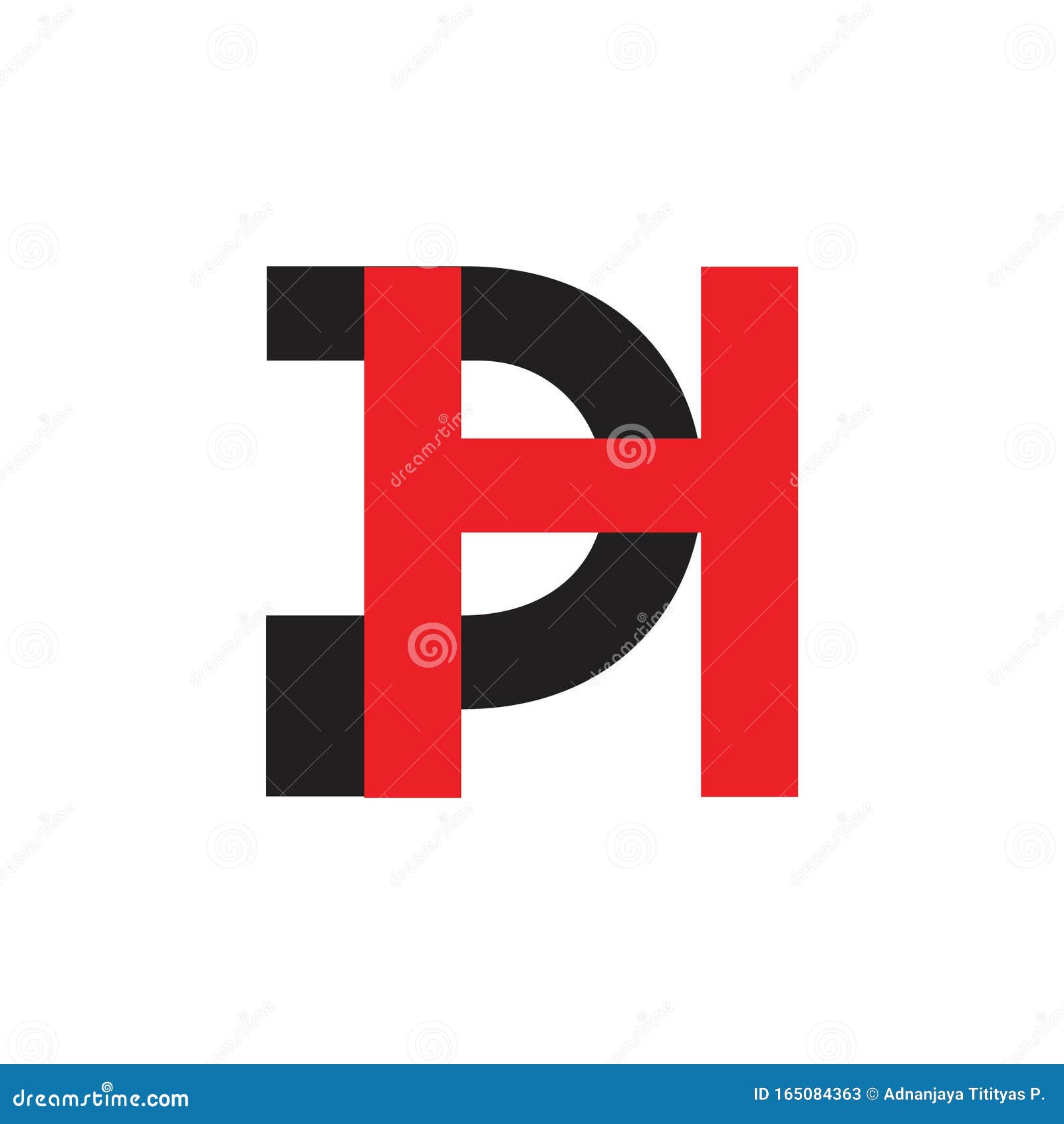 Letter Ph Simple Linked Geometric Logo Vector Stock Vector ...