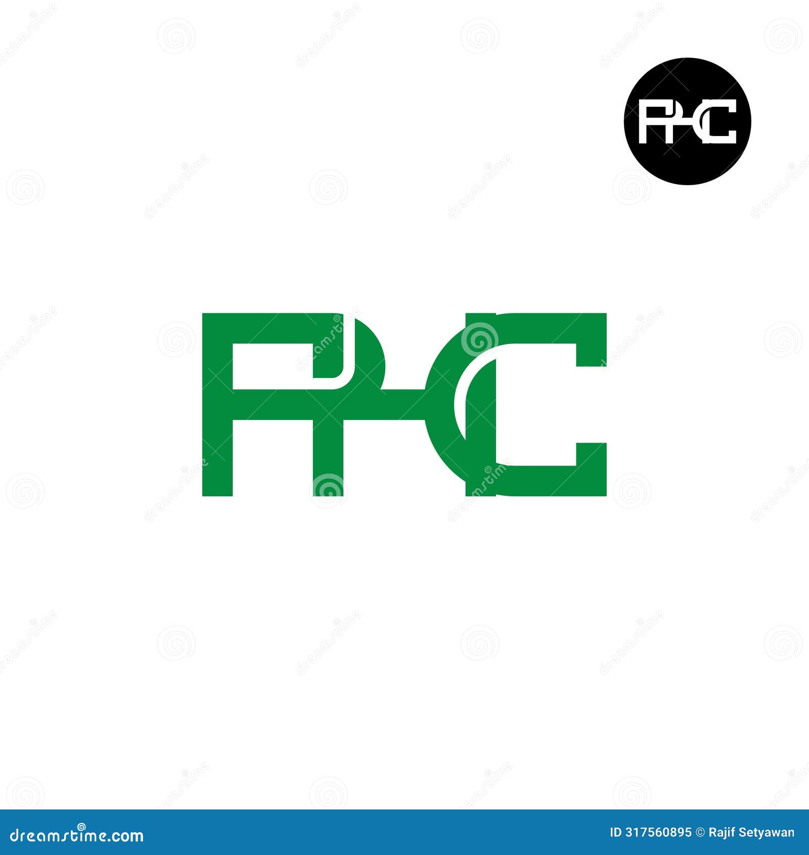 Letter PHC Monogram Logo Design Stock Vector - Illustration of brands ...