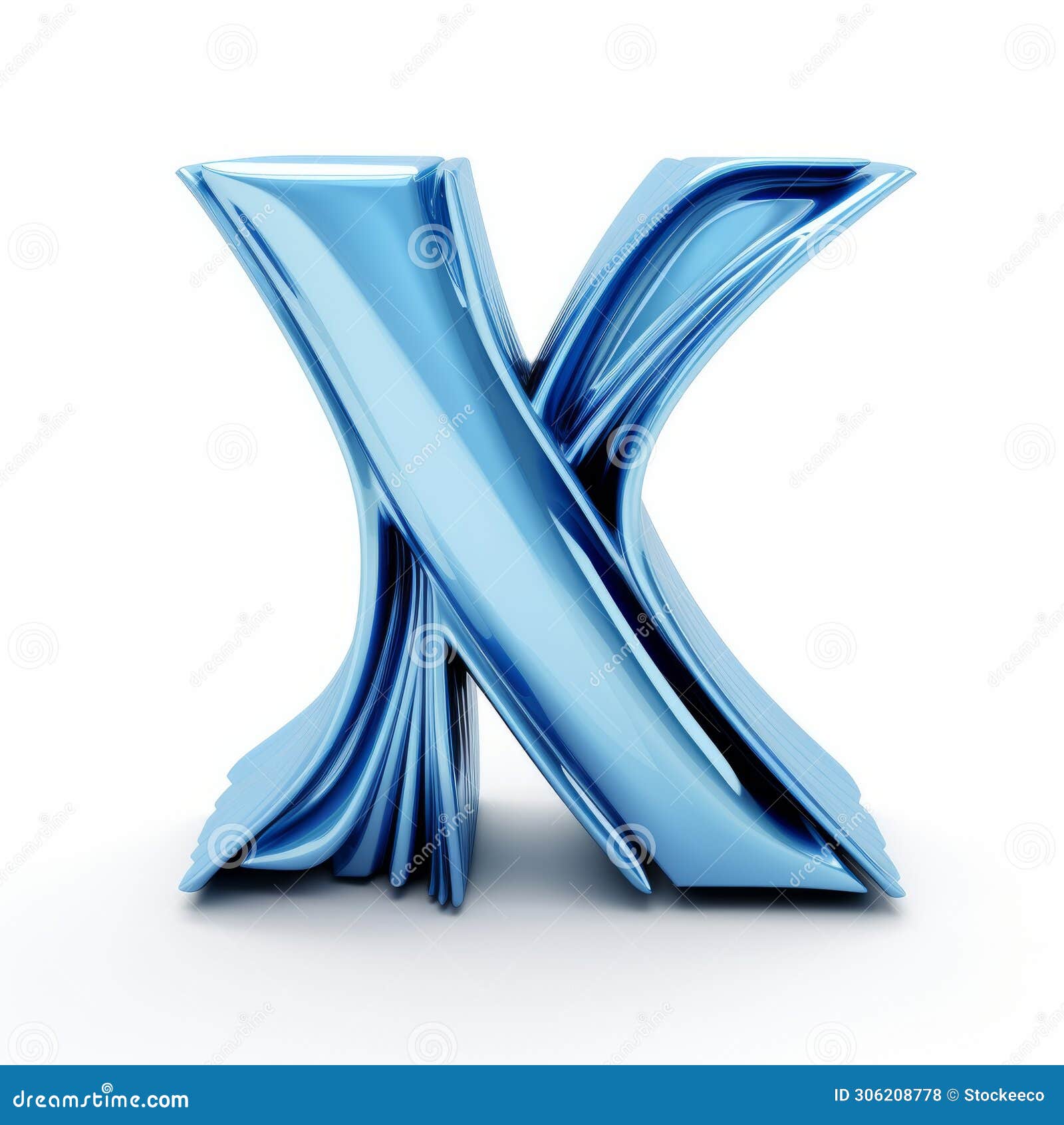 Blue 3d Letter K on White Background Stock Illustration - Illustration ...