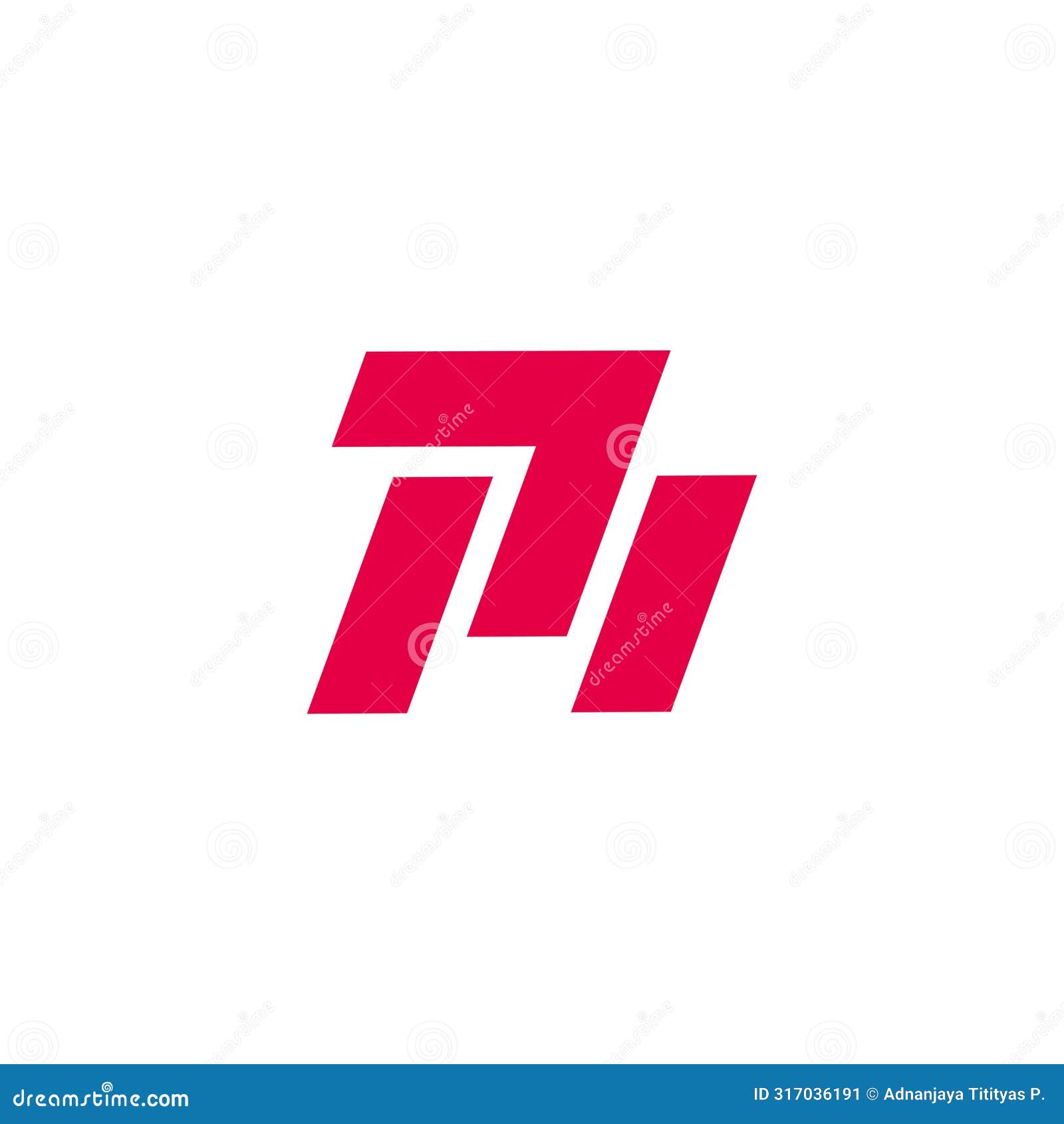 Letter Pi Arrow Stripes Abstract Logo Vector Stock Vector ...