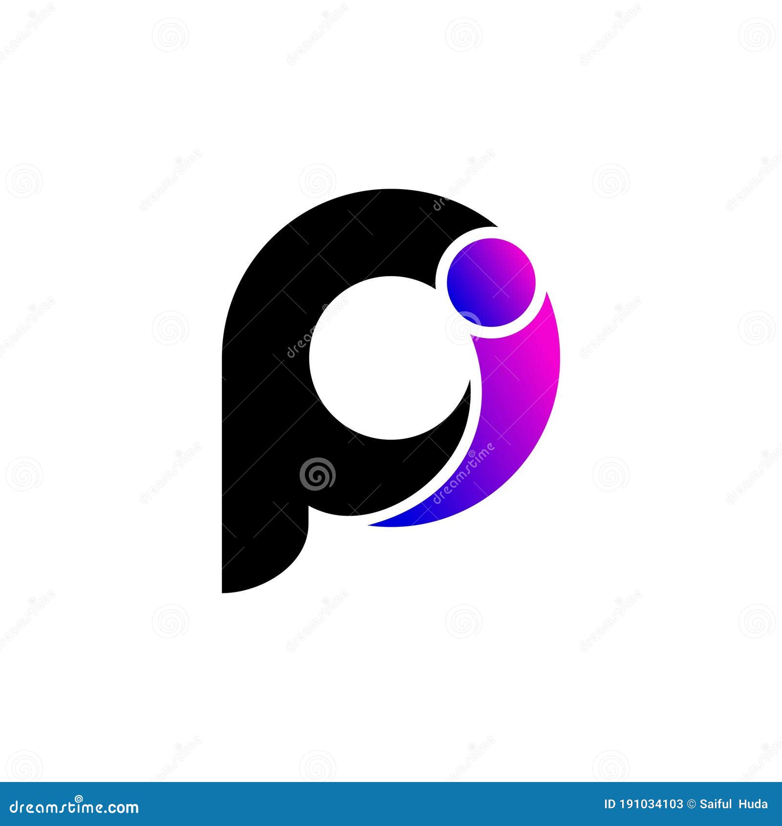 Letter PI Monogram Logo Icon Design Vector. Stock Vector - Illustration ...