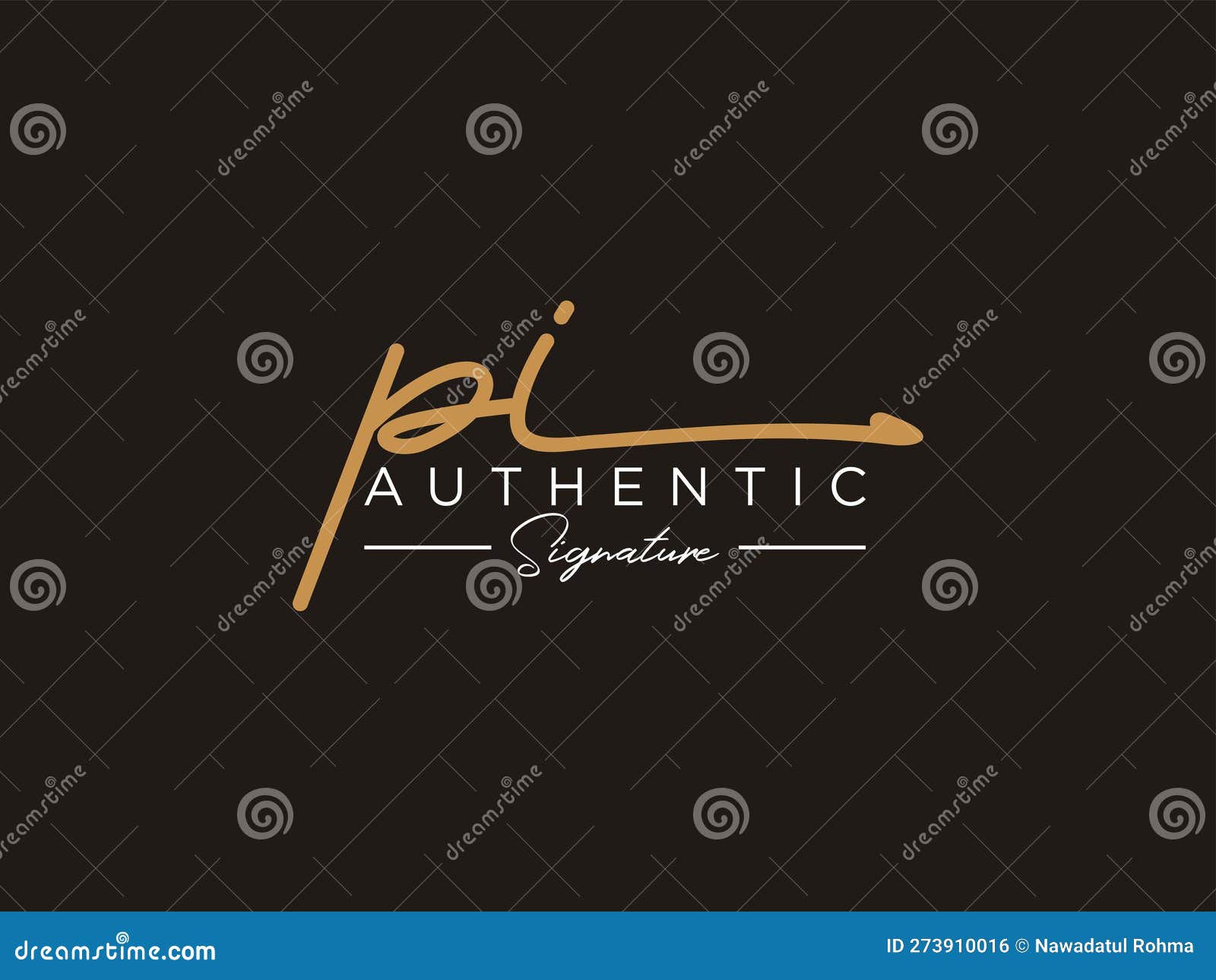 Letter PI Signature Logo Template Vector Stock Vector - Illustration of ...