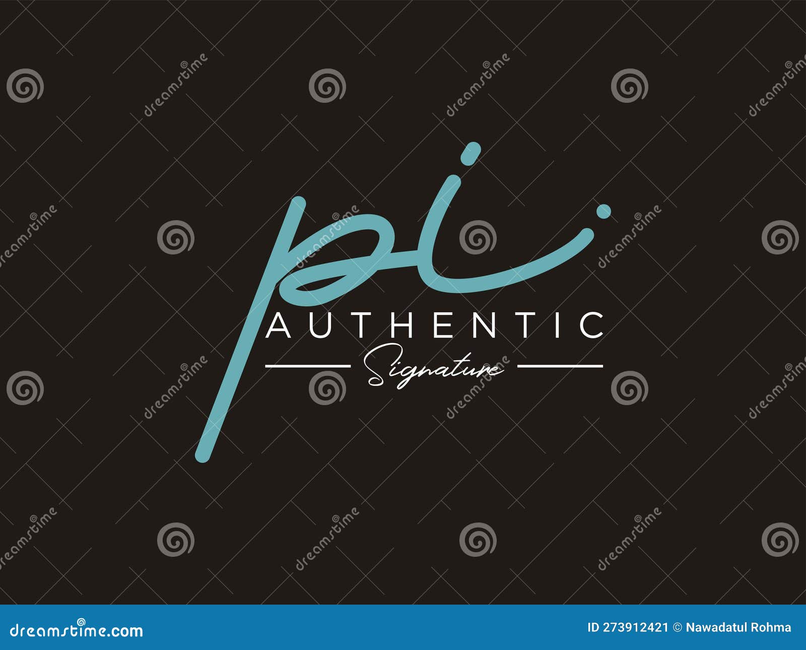 Letter PI Signature Logo Template Vector Stock Vector - Illustration of ...