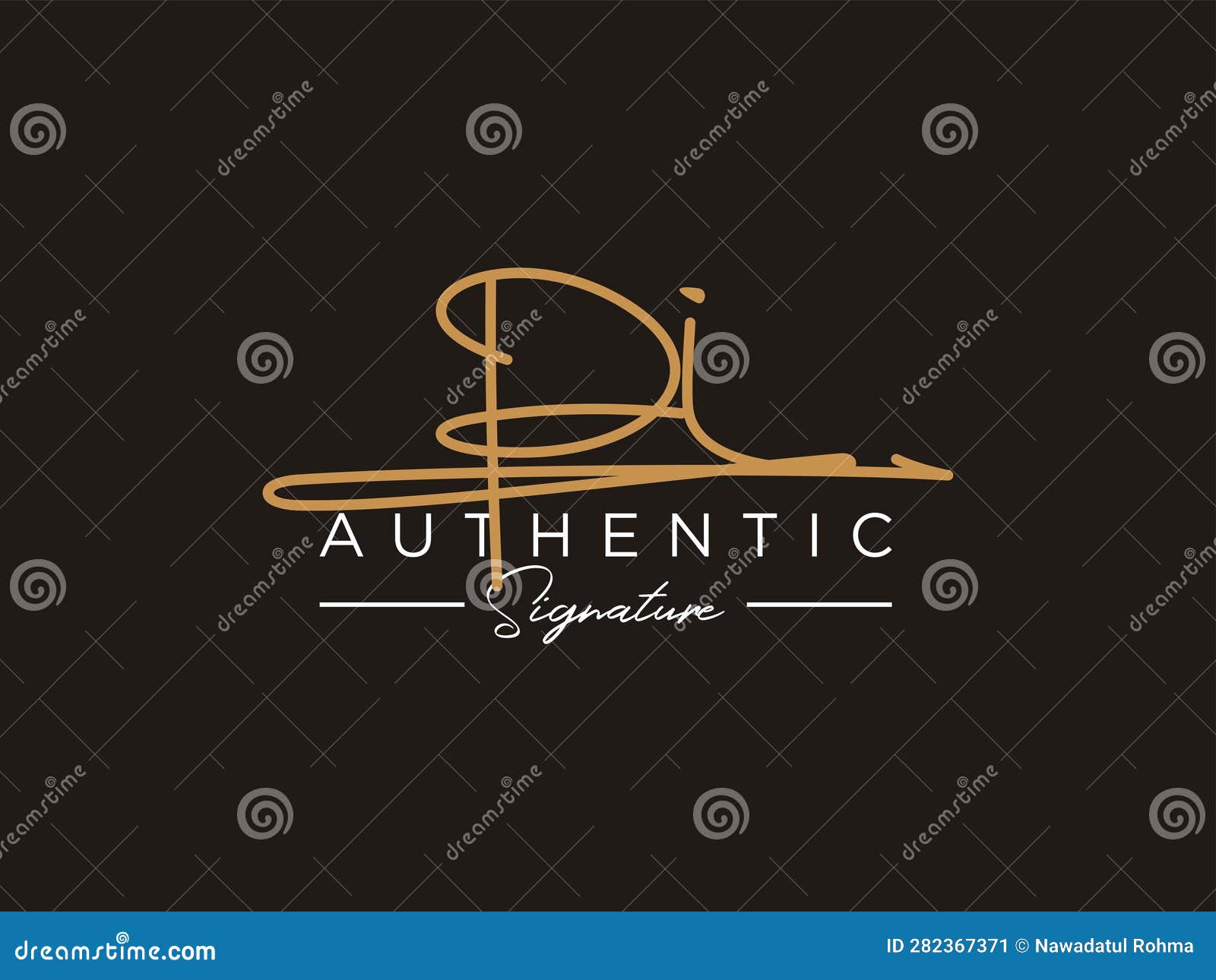 Letter PI Signature Logo Template Vector Stock Vector - Illustration of ...