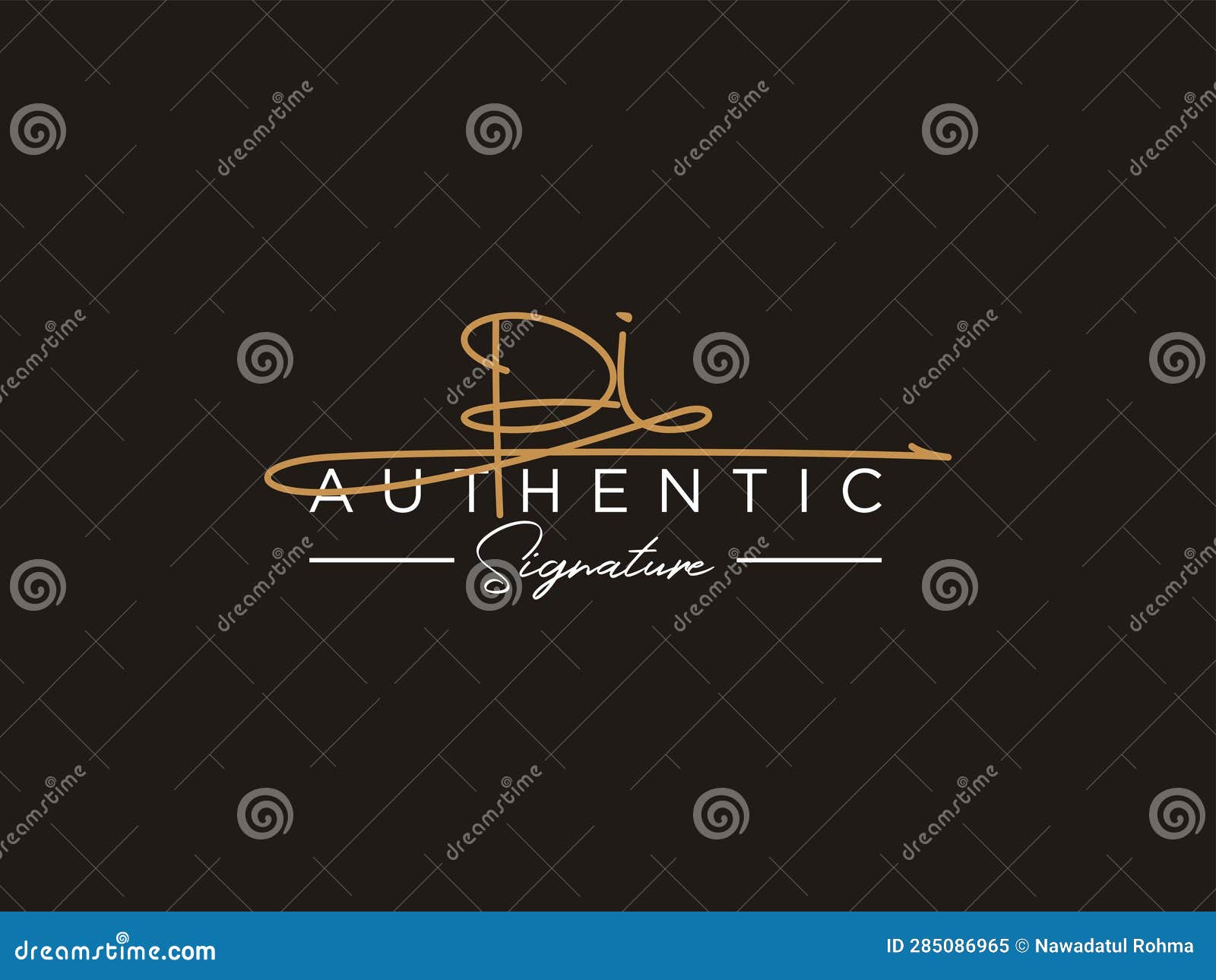 Letter PI Signature Logo Template Vector Stock Vector - Illustration of ...