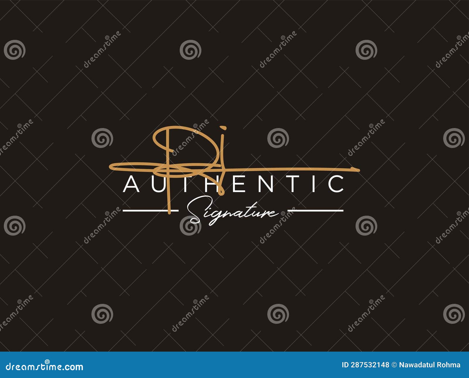 Letter PI Signature Logo Template Vector Stock Vector - Illustration of ...