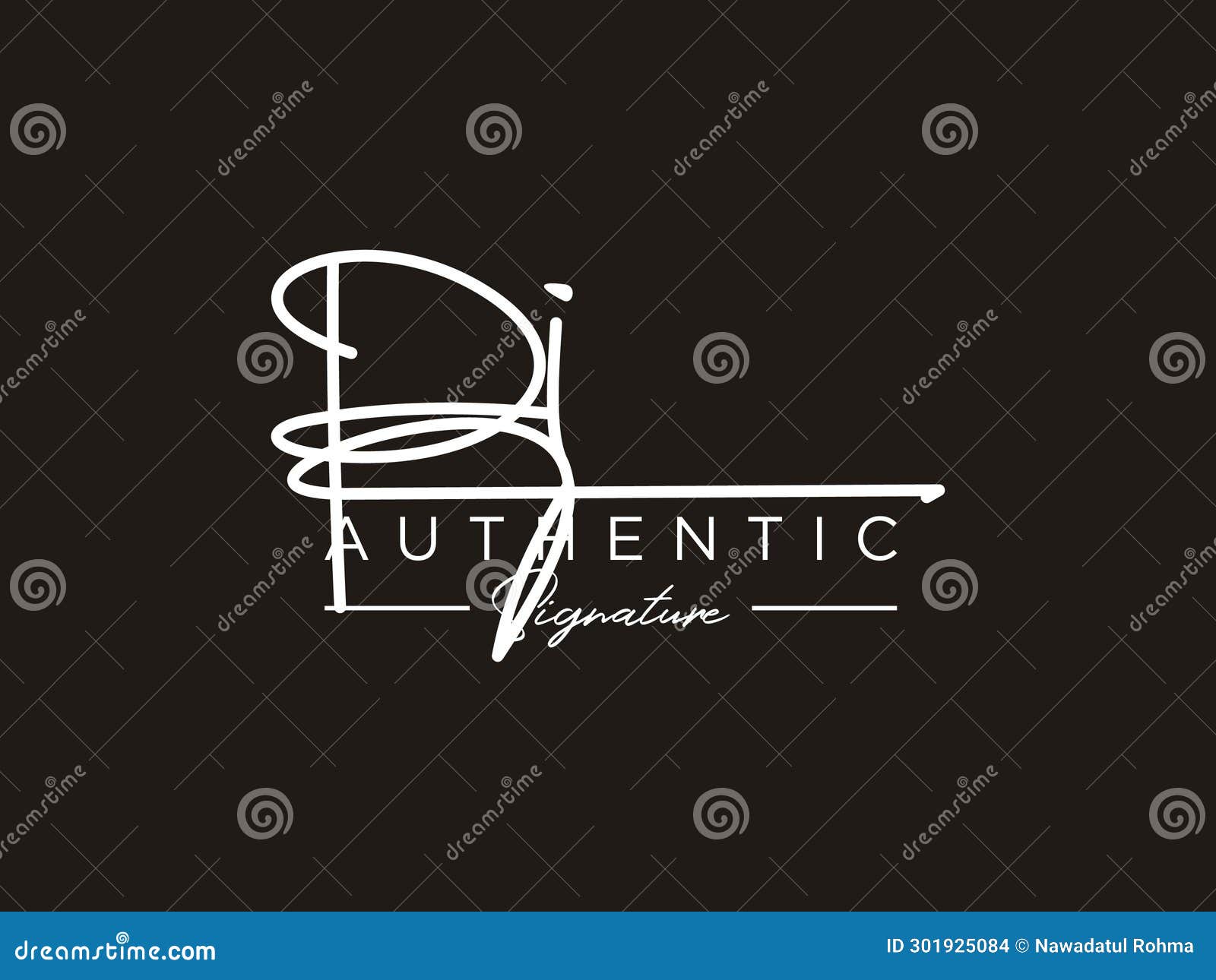 Letter PI Signature Logo Template Vector Stock Vector - Illustration of ...