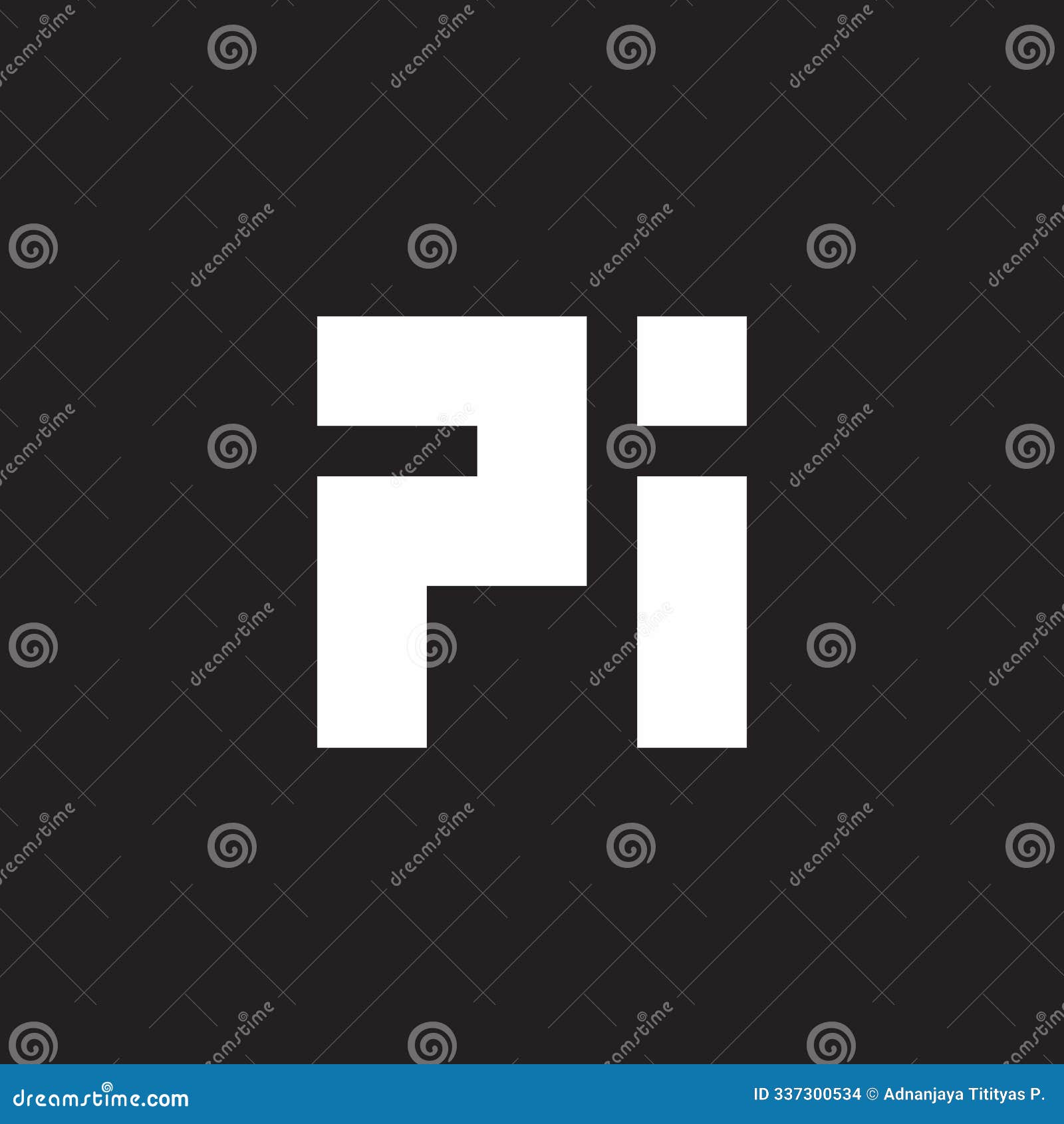 Letter Pi Simple Geometric Line Logo Vector Stock Vector - Illustration ...
