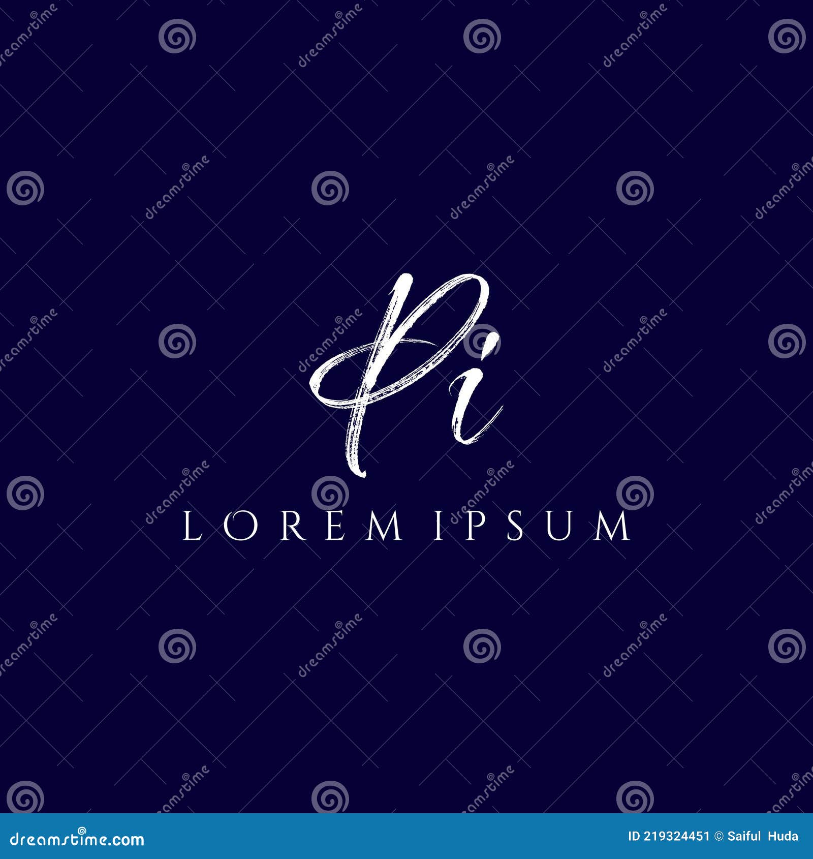 Letter PI Simple Monogram Logo Icon Design. Stock Vector - Illustration ...