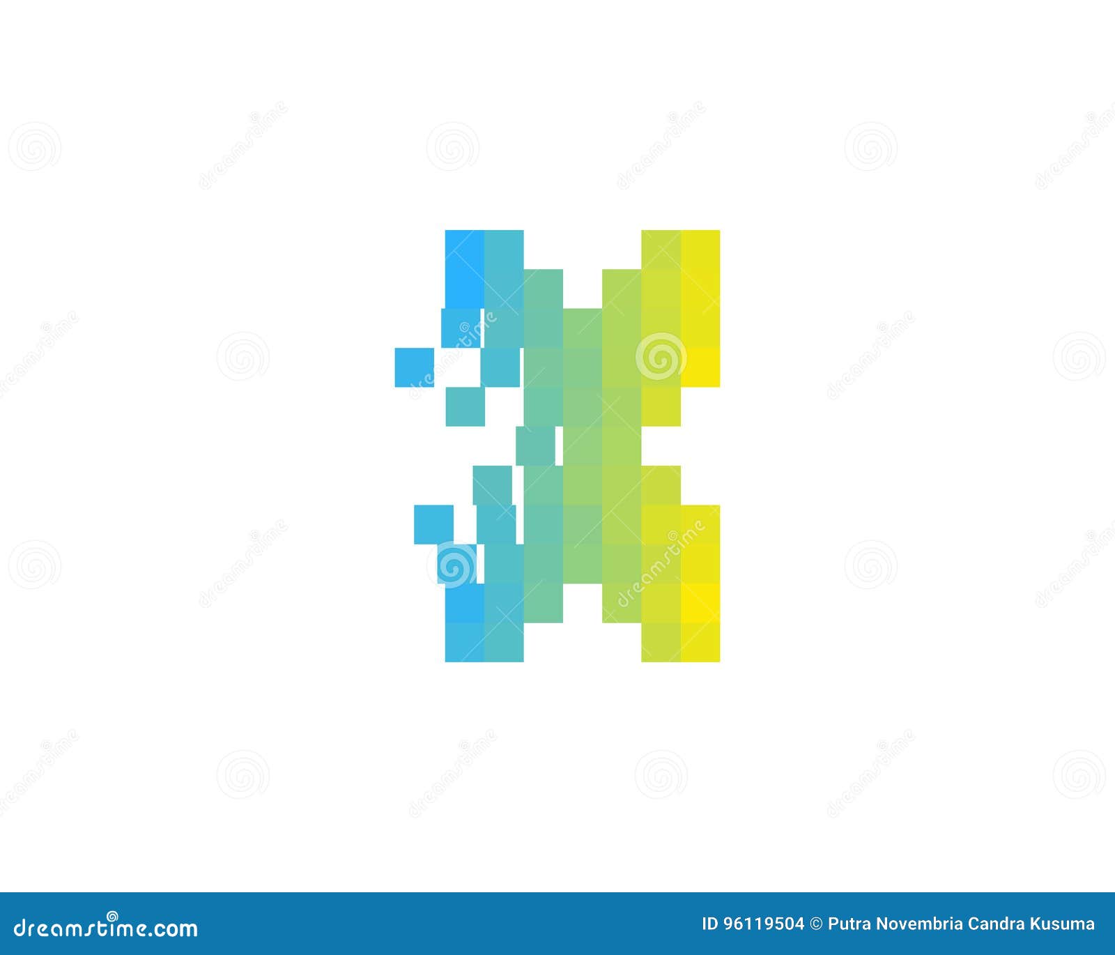 Letter Pixel Bit Icon Logo Design Element Stock Vector - Illustration ...