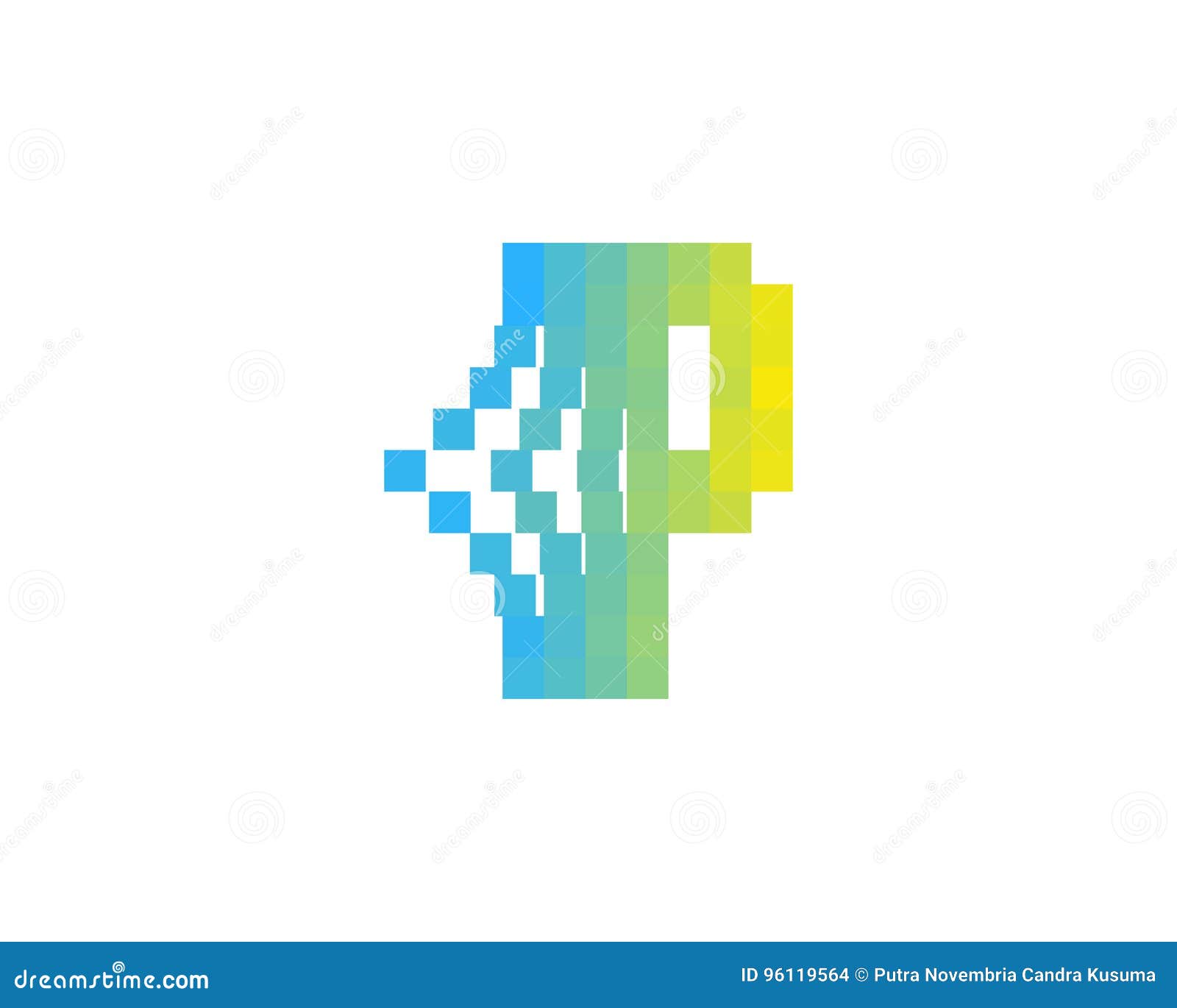 Letter Pixel Bit Icon Logo Design Element Stock Vector - Illustration ...