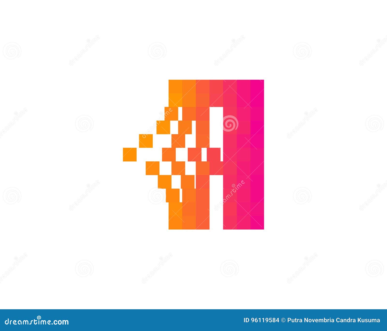 Letter Pixel Bit Icon Logo Design Element Stock Vector - Illustration ...