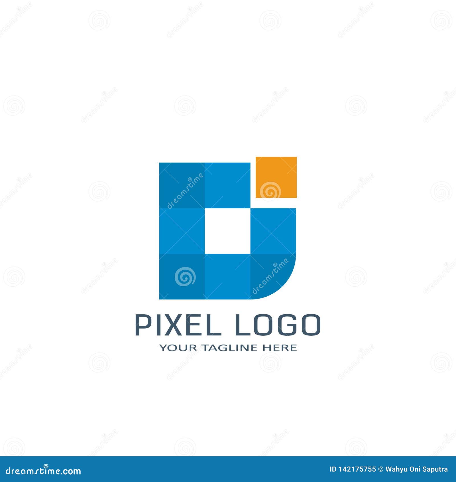 Letter D Pixel Logo Design Template. Alphabet Pixel Motion Logo. Stock ...