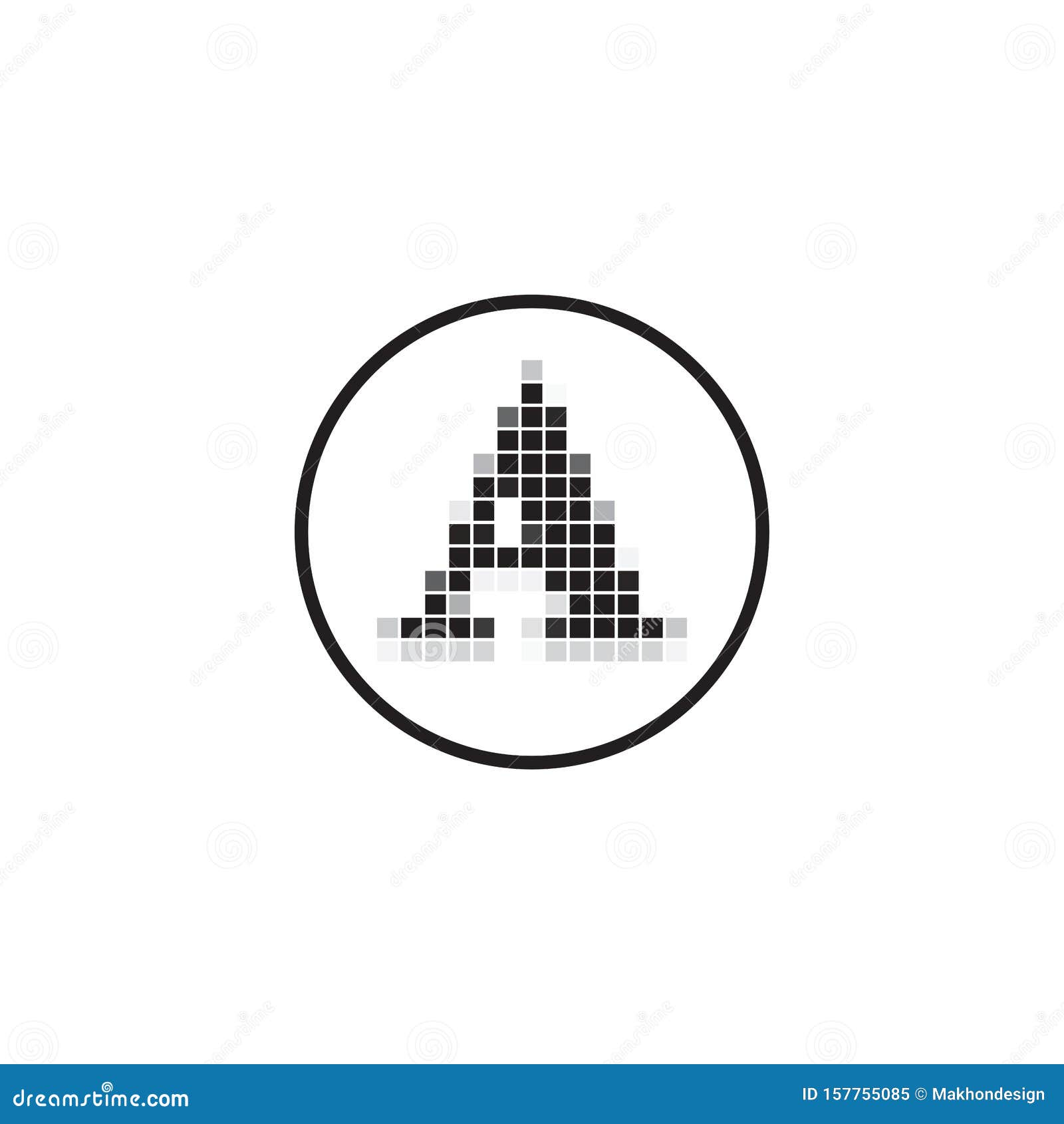 A Letter Pixel Motion Logo Design, Square Pixel a Letter Vector Logo ...