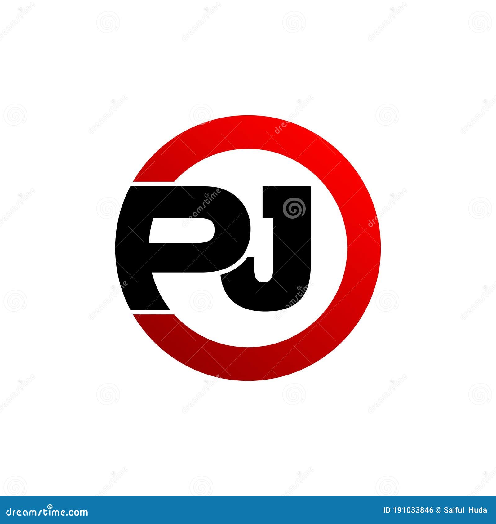 Letter PJ Monogram Logo Icon Design Vector. Stock Vector - Illustration ...