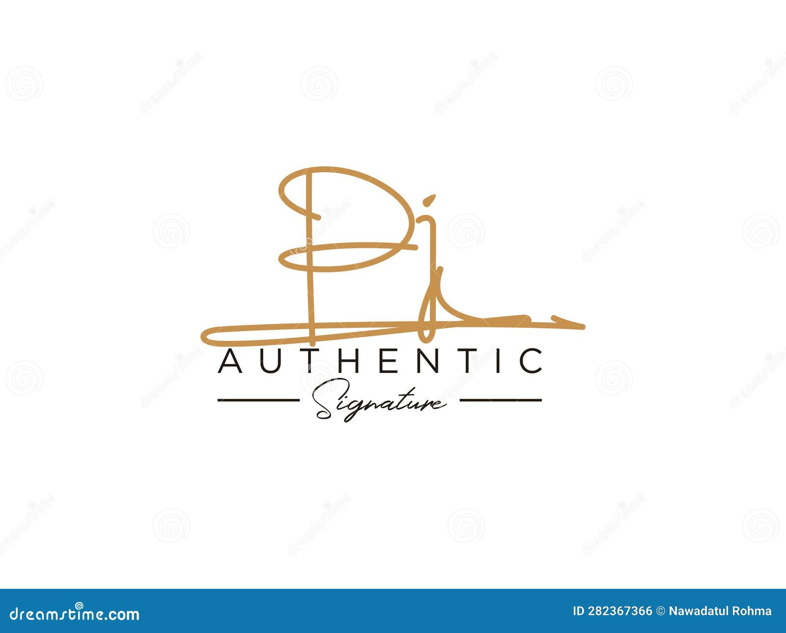 Letter PJ Signature Logo Template Vector Stock Vector - Illustration of ...