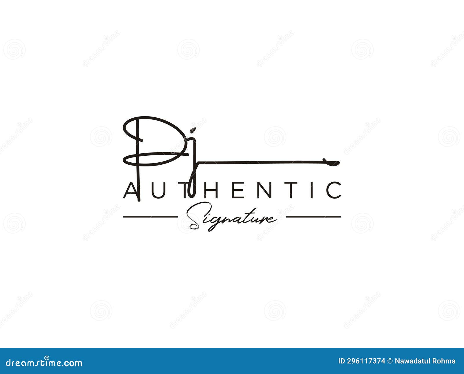 Letter PJ Signature Logo Template Vector Stock Vector - Illustration of ...