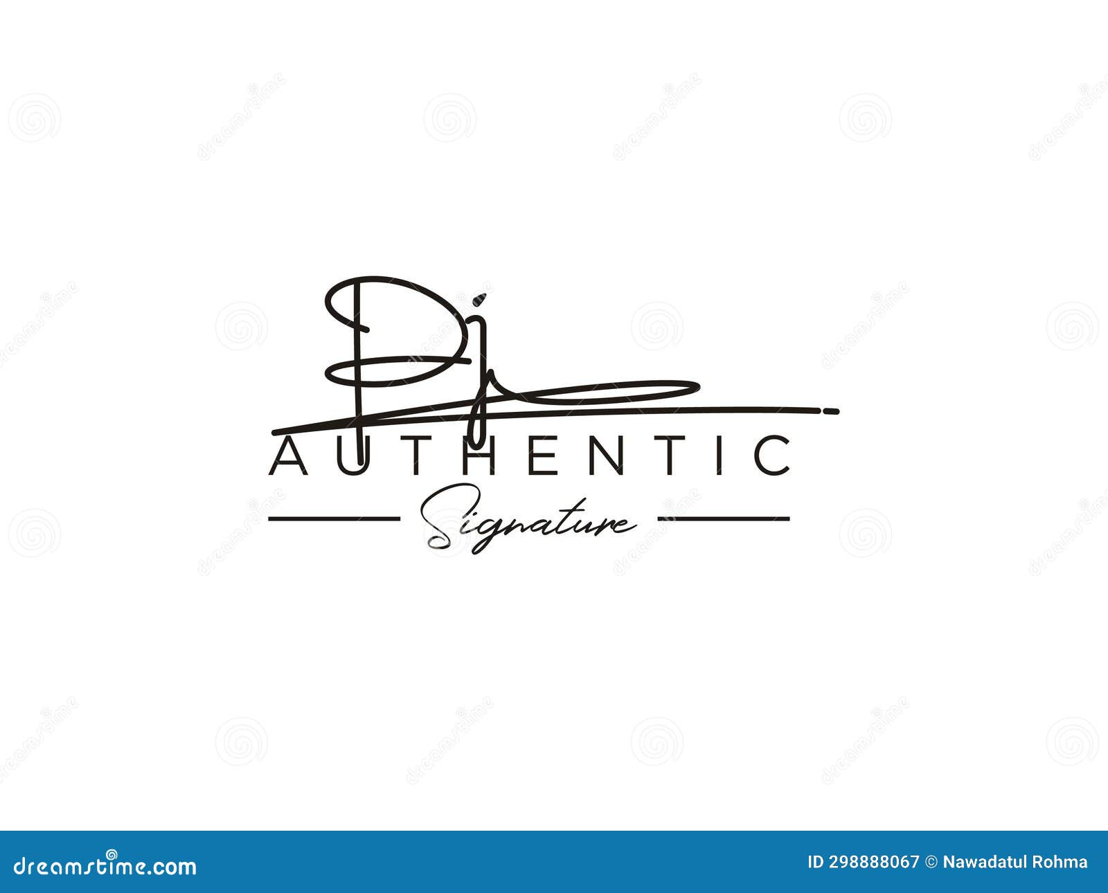 Letter PJ Signature Logo Template Vector Stock Vector - Illustration of ...