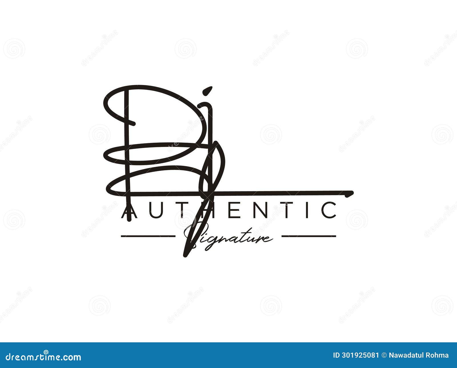 Letter PJ Signature Logo Template Vector Stock Vector - Illustration of ...