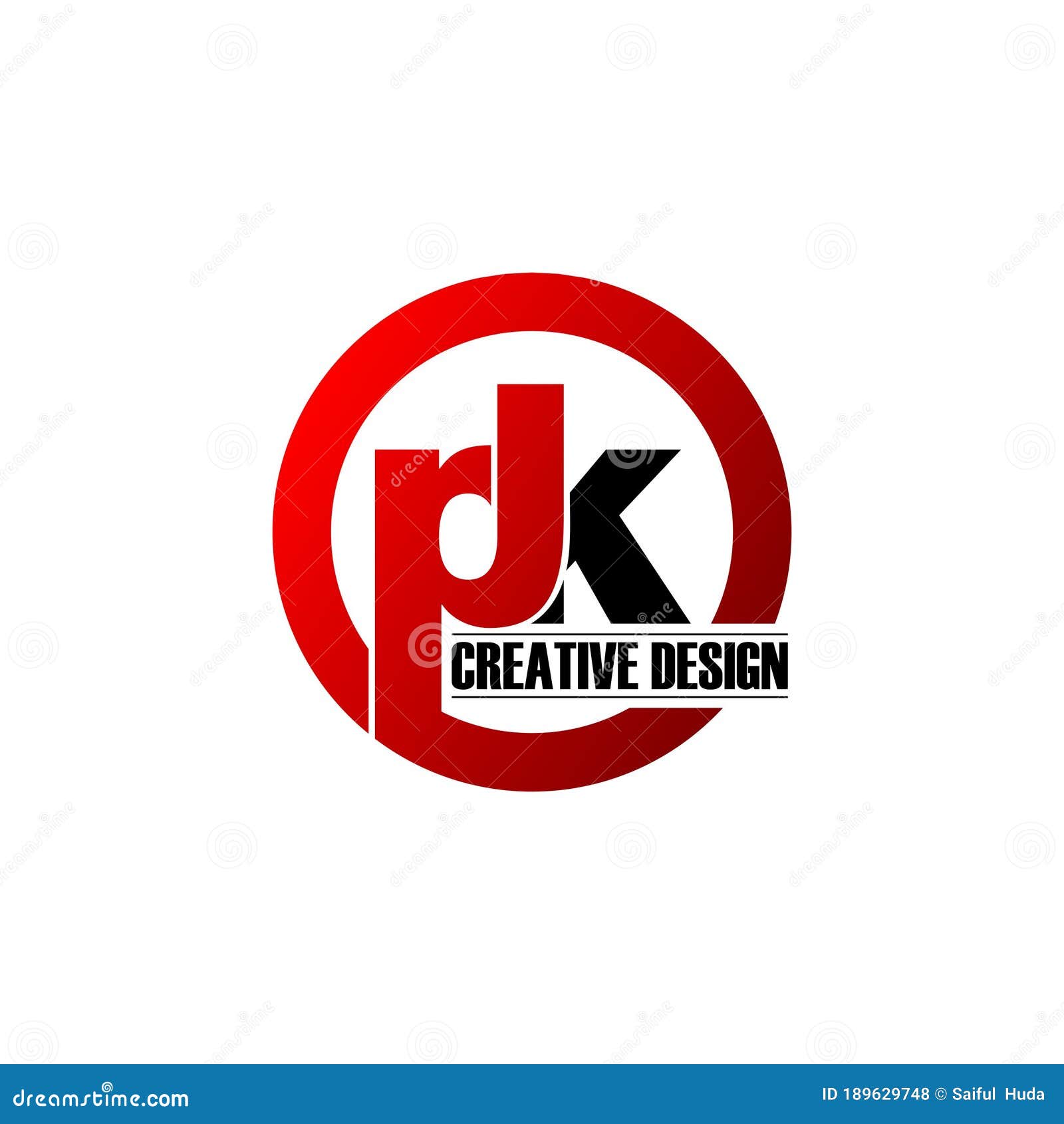 Letter Pk Circle Monogram Logo Icon Design Vector. Stock Vector ...