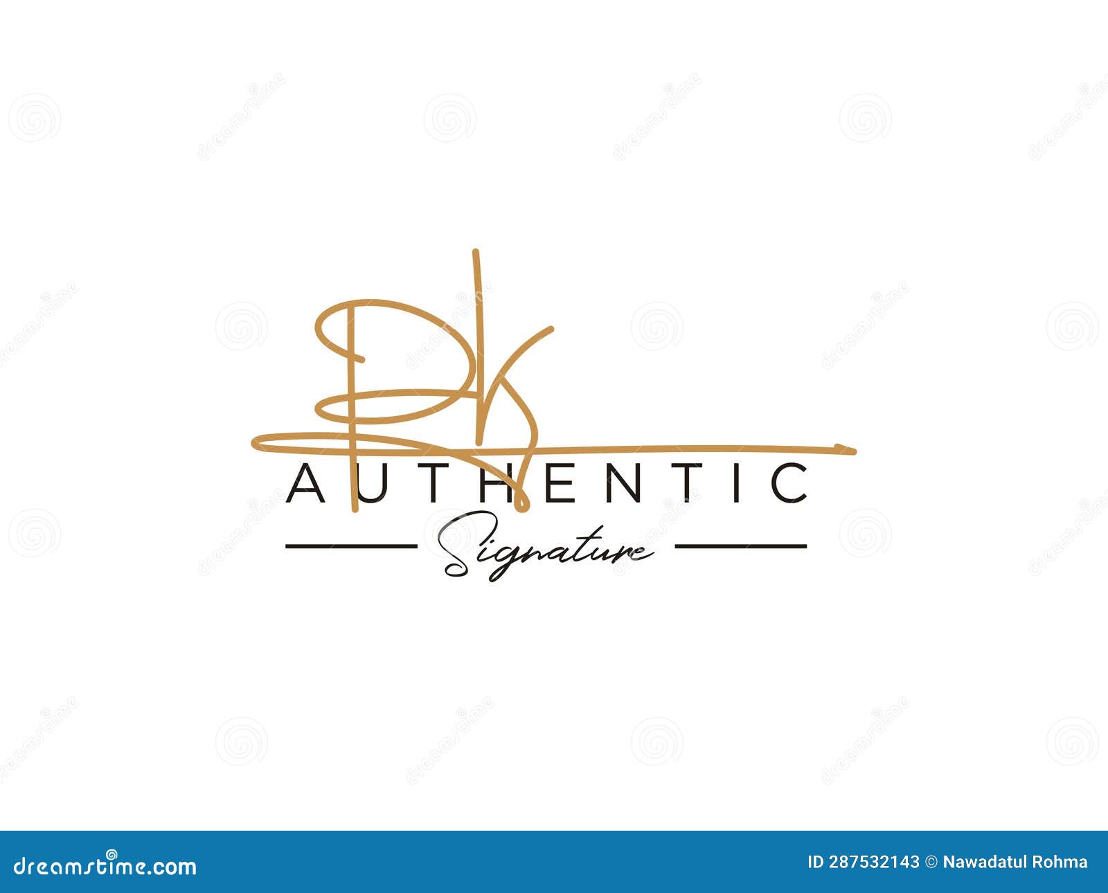 Letter PK Signature Logo Template Vector Stock Vector - Illustration of ...