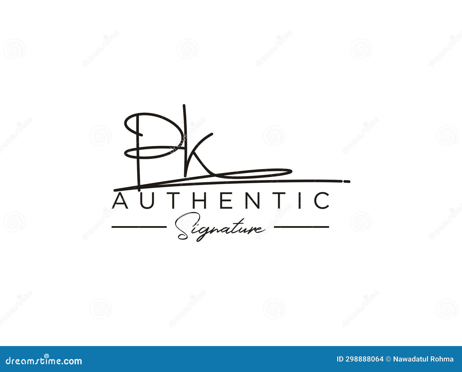 Letter PK Signature Logo Template Vector Stock Vector - Illustration of ...