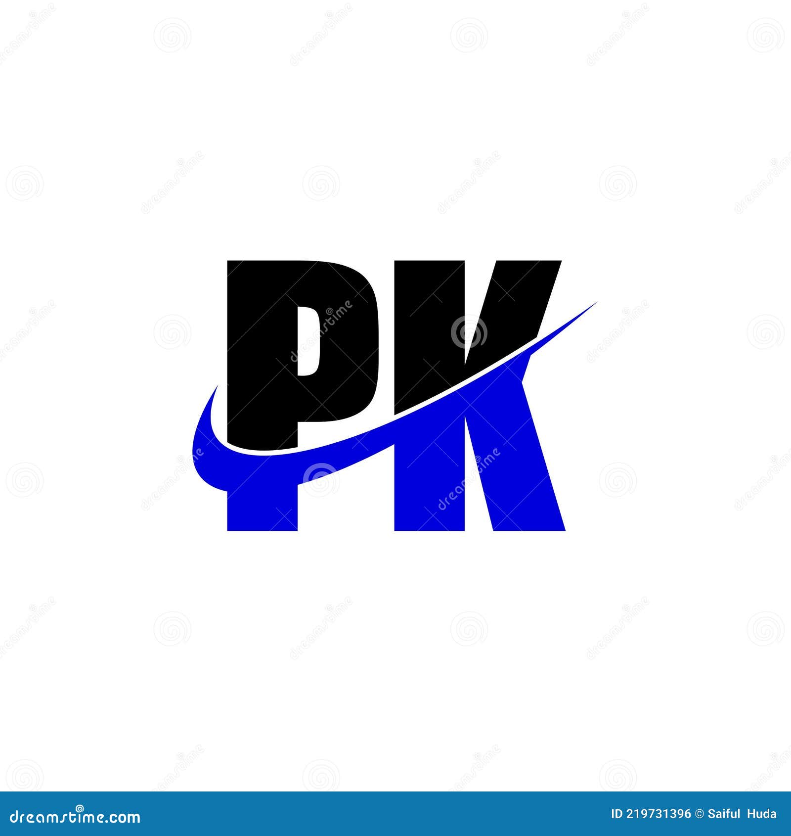Letter PK Simple Monogram Logo Icon Design. Stock Vector - Illustration ...