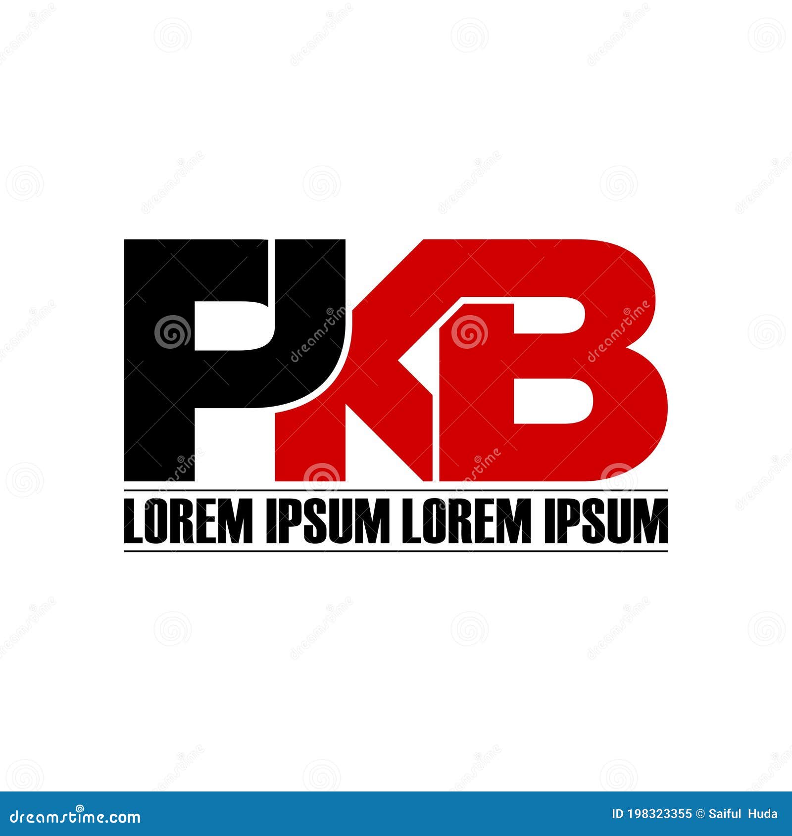 Letter PKB Simple Monogram Logo Icon Design. Stock Vector ...