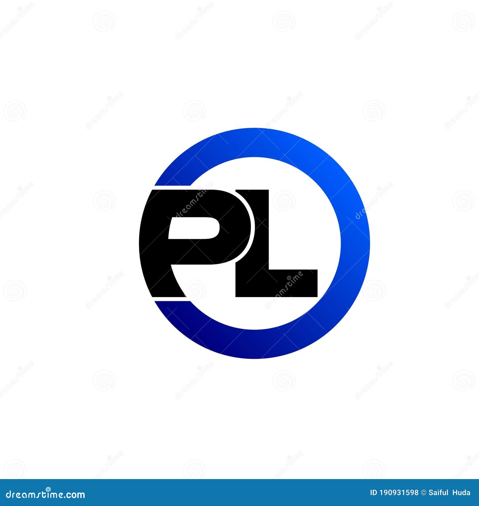 Letter PL Monogram Logo Icon Design Vector. Stock Vector - Illustration ...