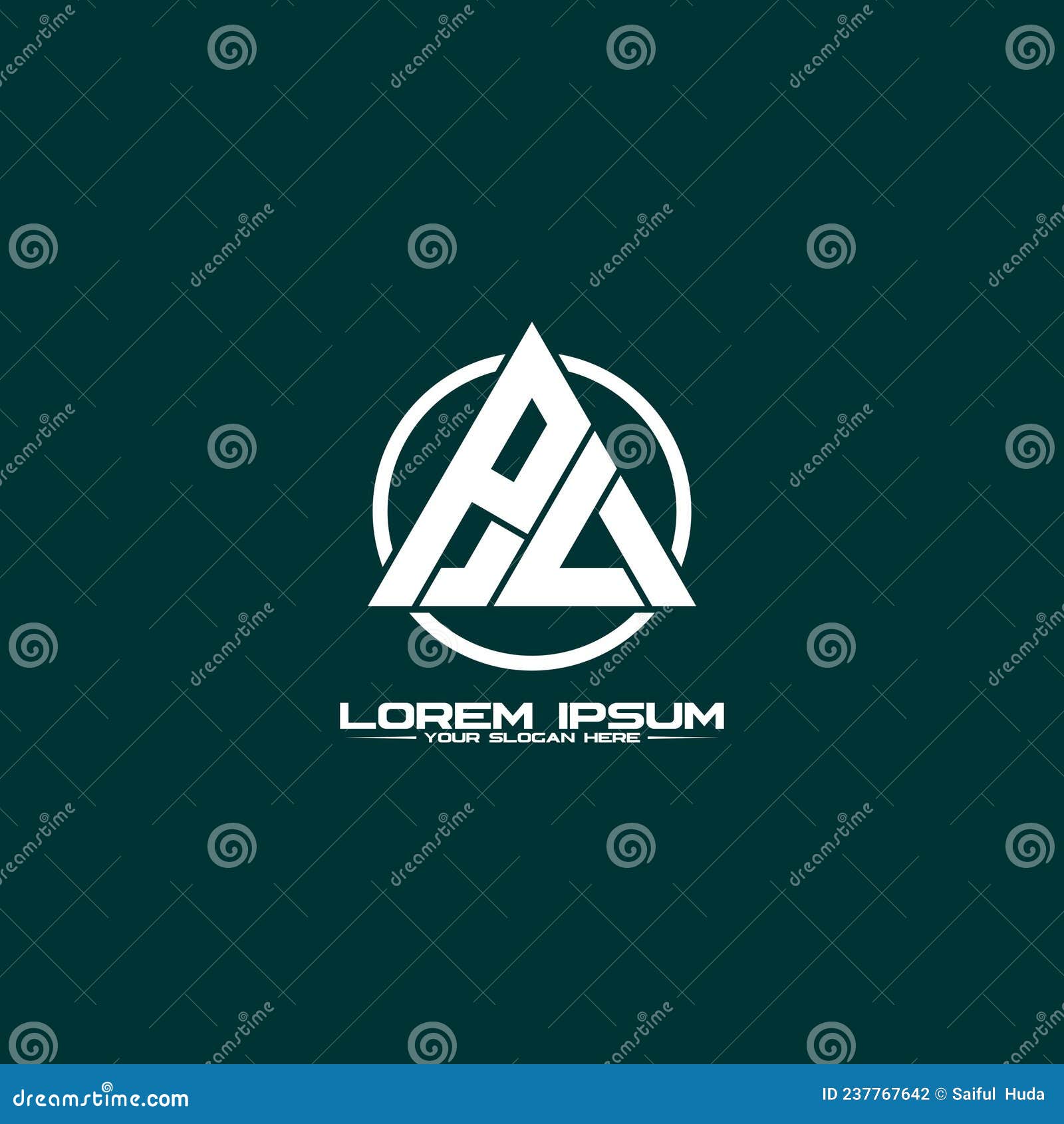 Letter PL Simple Monogram Logo Icon Design. Stock Vector - Illustration ...