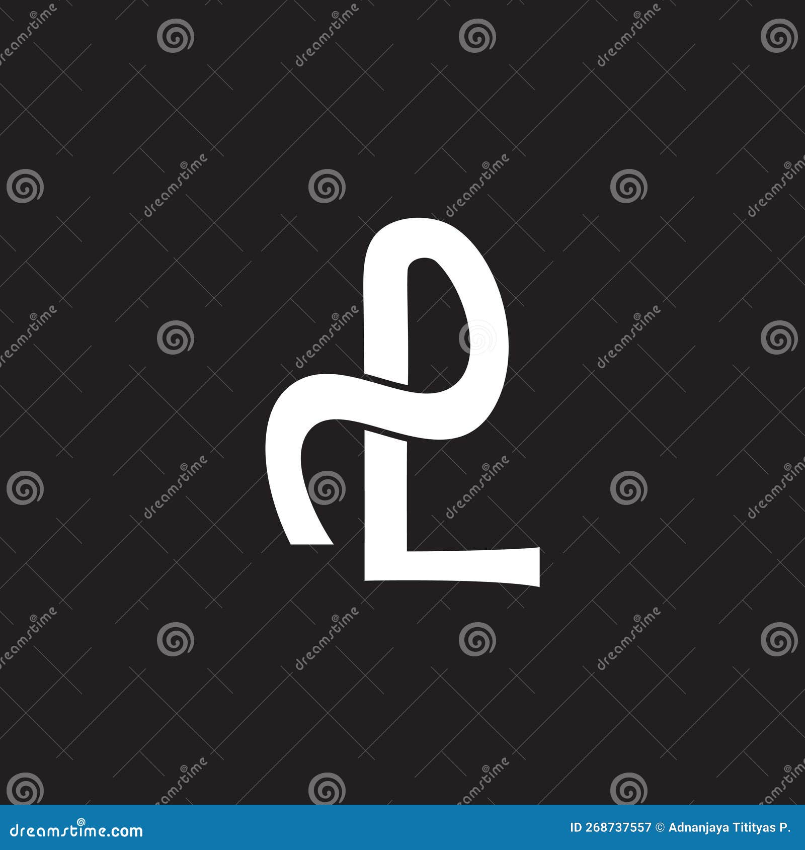 Letter Pl Simple Ribbon Font Logo Vector Stock Vector - Illustration of ...