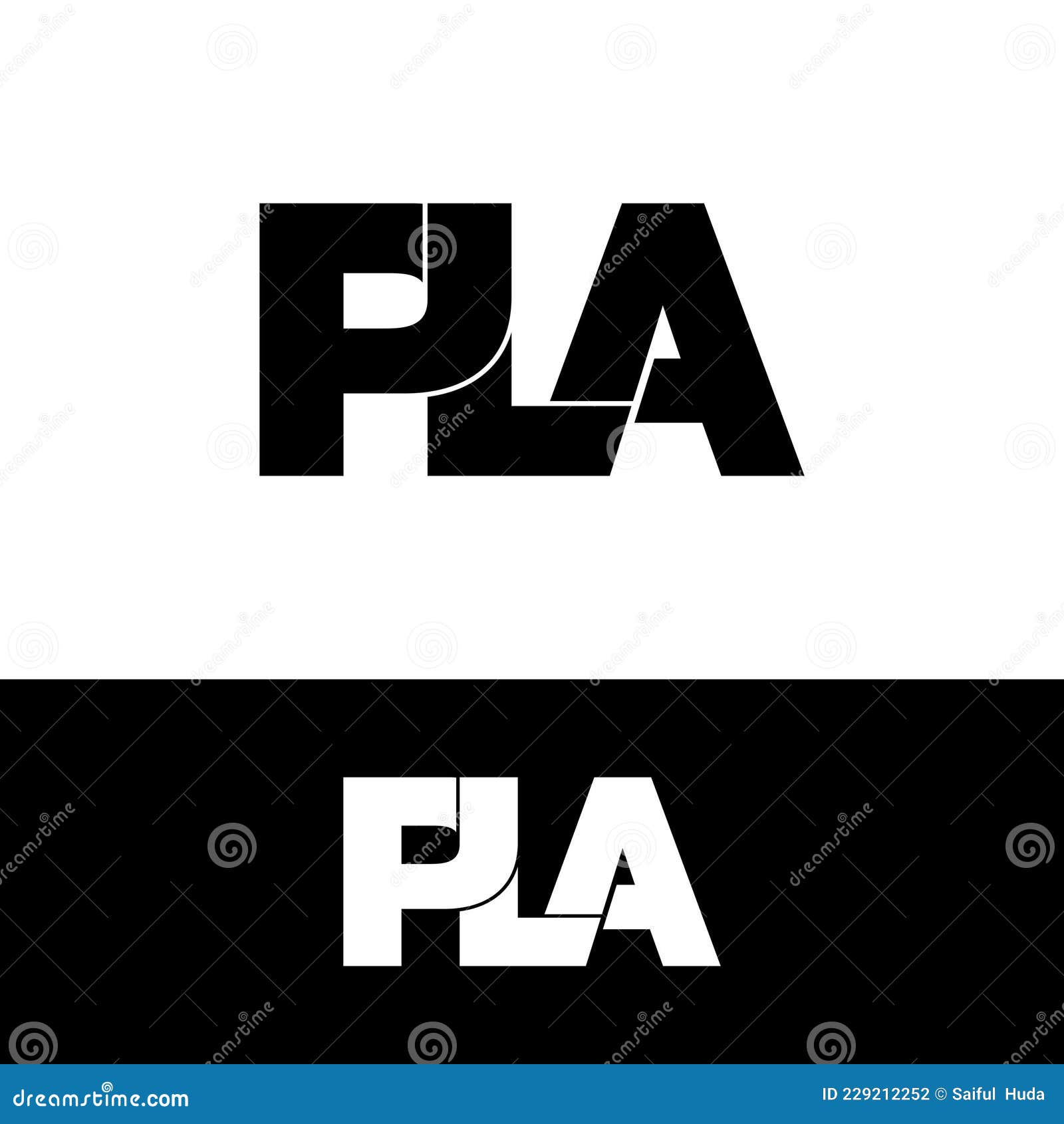 Letter PLA Simple Monogram Logo Icon Design. Vector Illustration ...