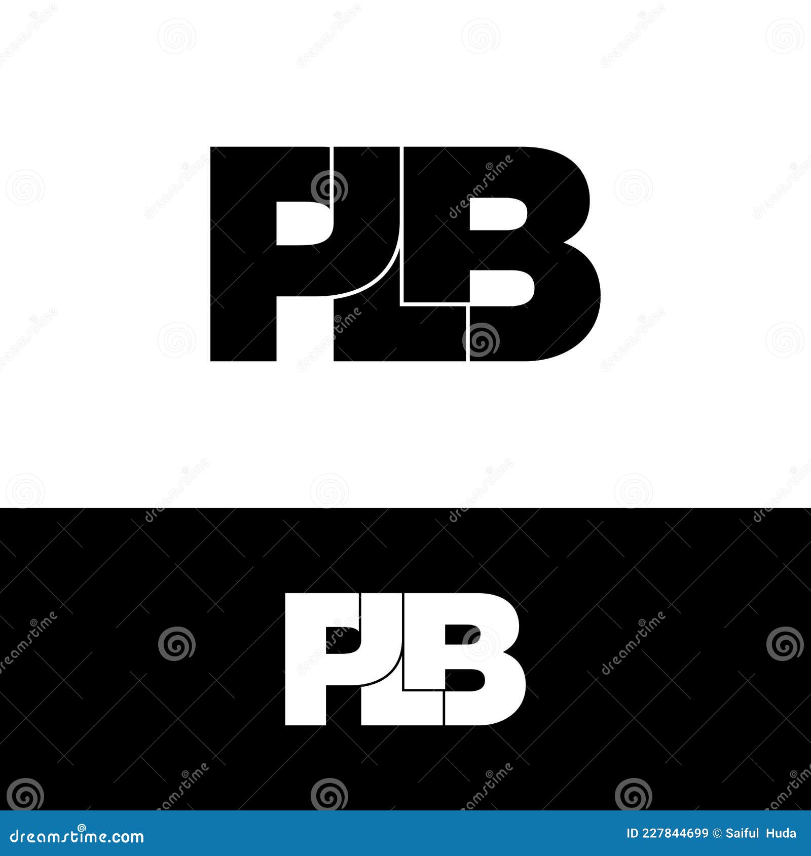 Letter PLB Simple Monogram Logo Icon Design. Stock Vector ...