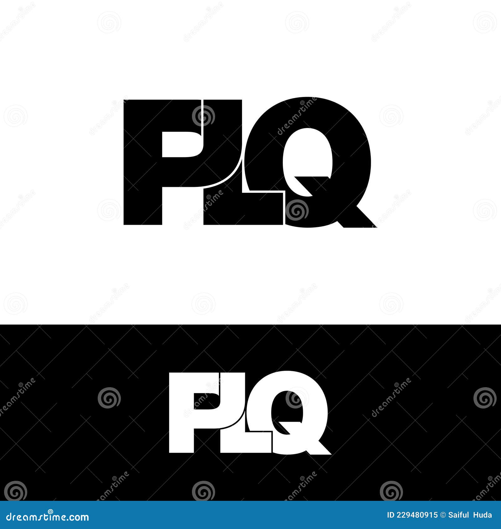 Letter PLQ Simple Monogram Logo Icon Design. Stock Vector ...