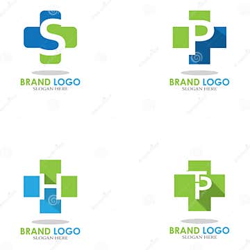 Letter with Plus Hospital Logo Design Vector. Stock Vector ...