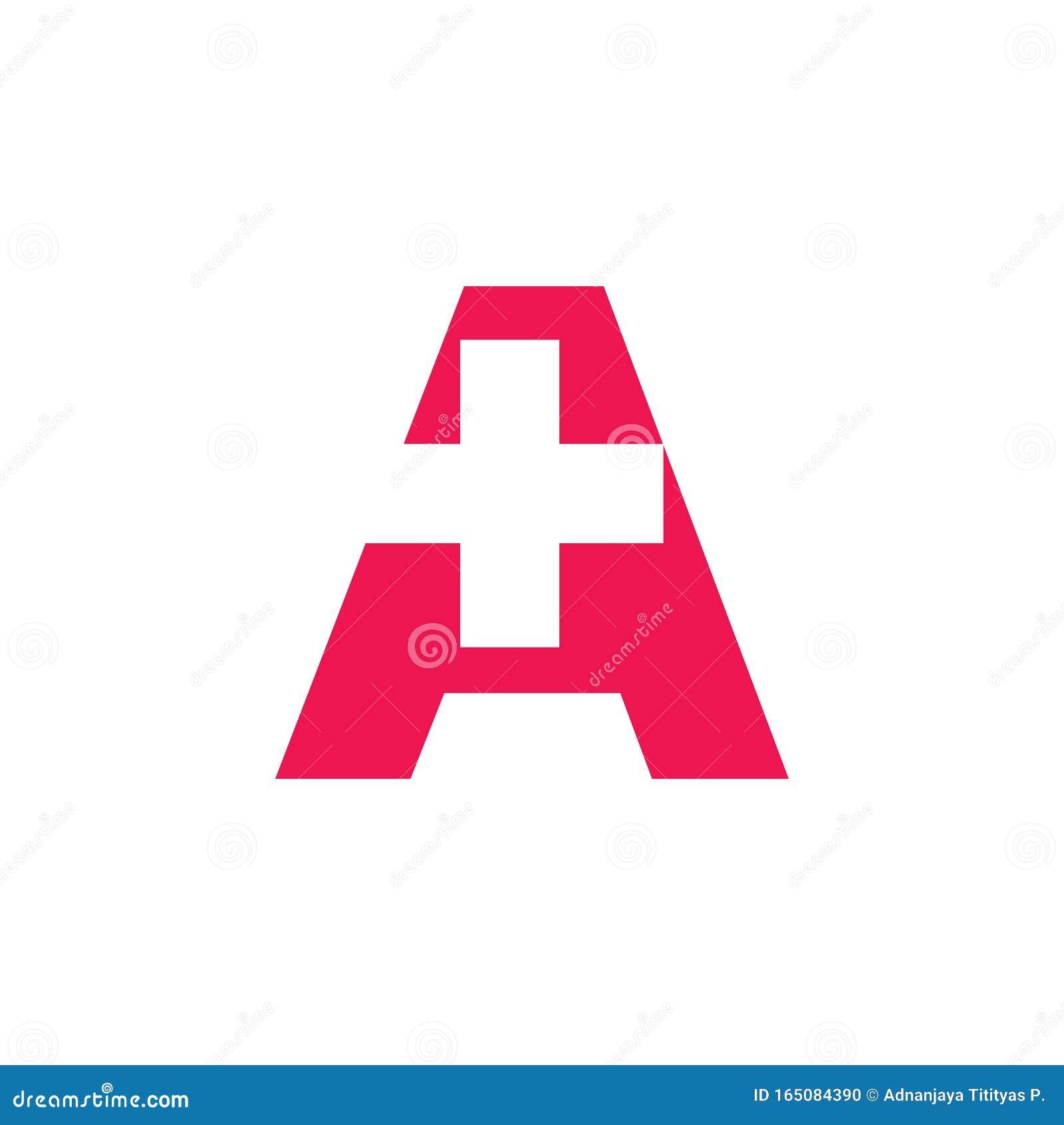 Letter a plus logo vector stock vector. Illustration of icon - 165084390