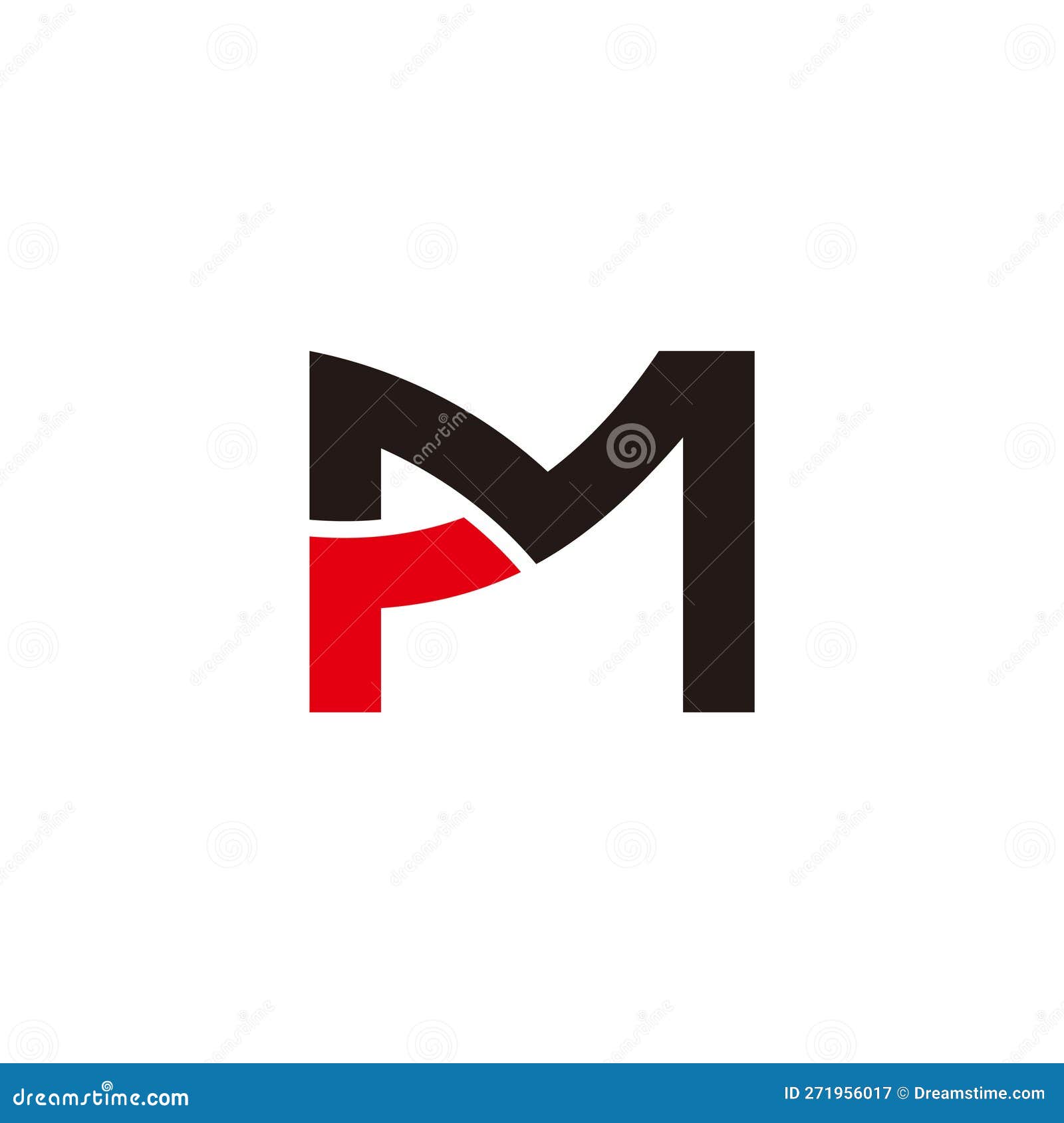 Letter Pm Curves Arrow Logo Vector Stock Vector - Illustration of ...