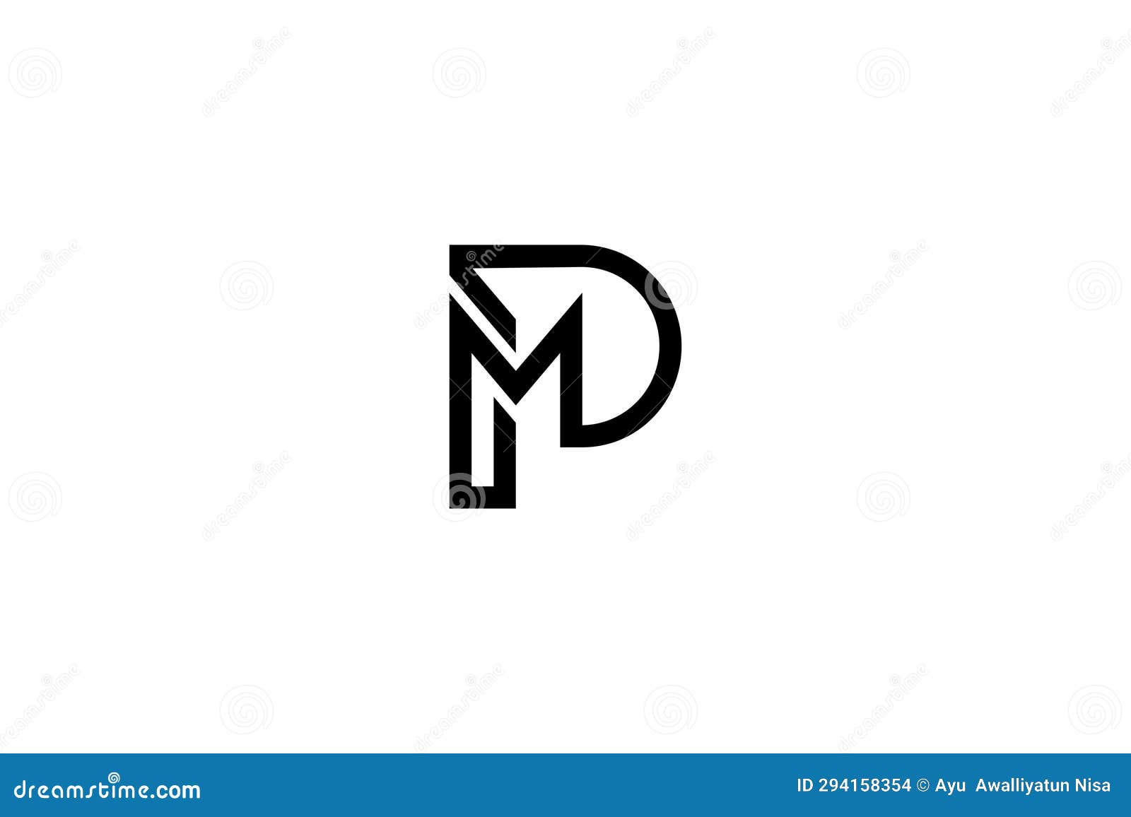 Letter PM Logo Design Vector | CartoonDealer.com #294158354