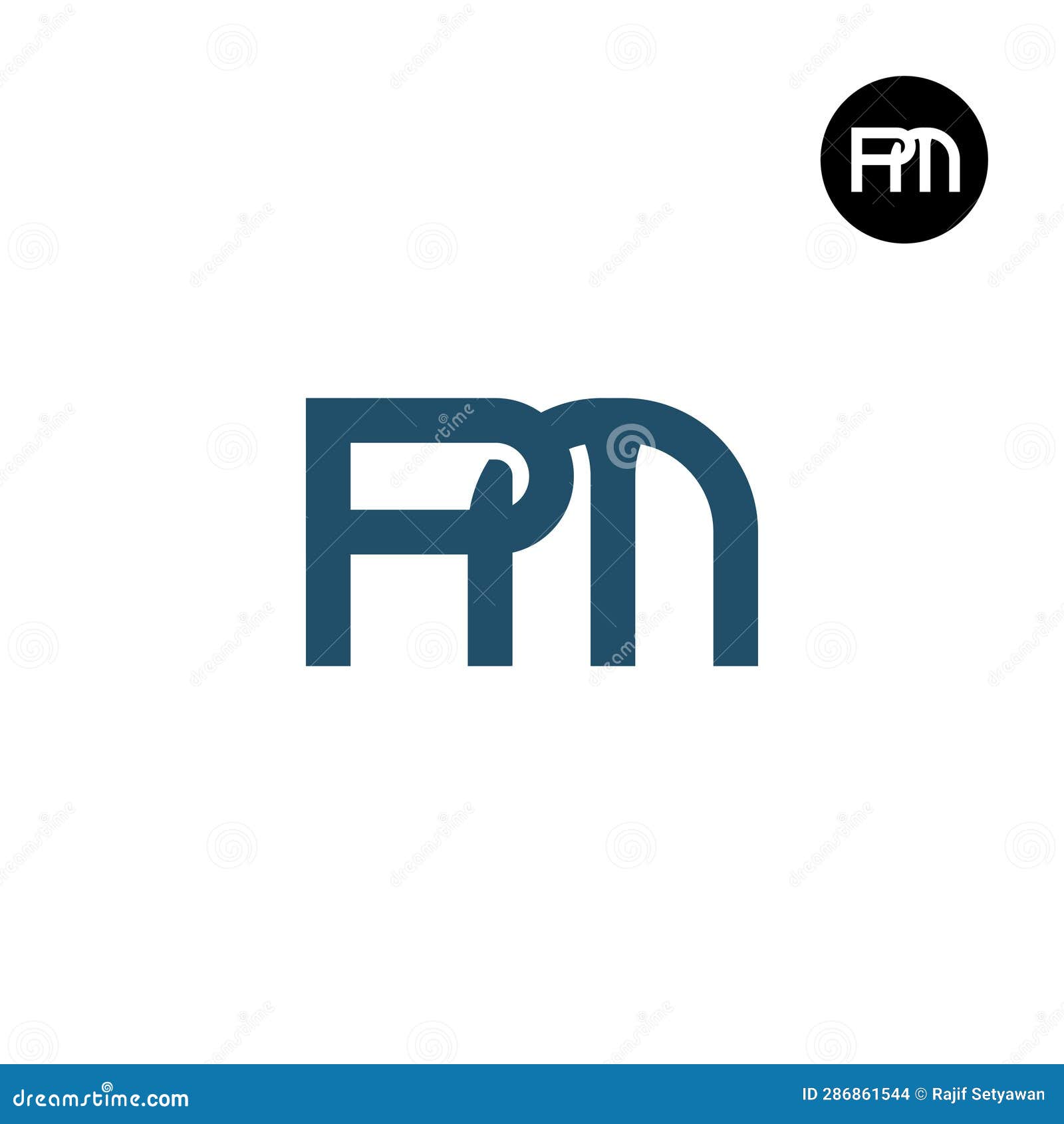 Letter PM Monogram Logo Design Stock Vector - Illustration of designs ...