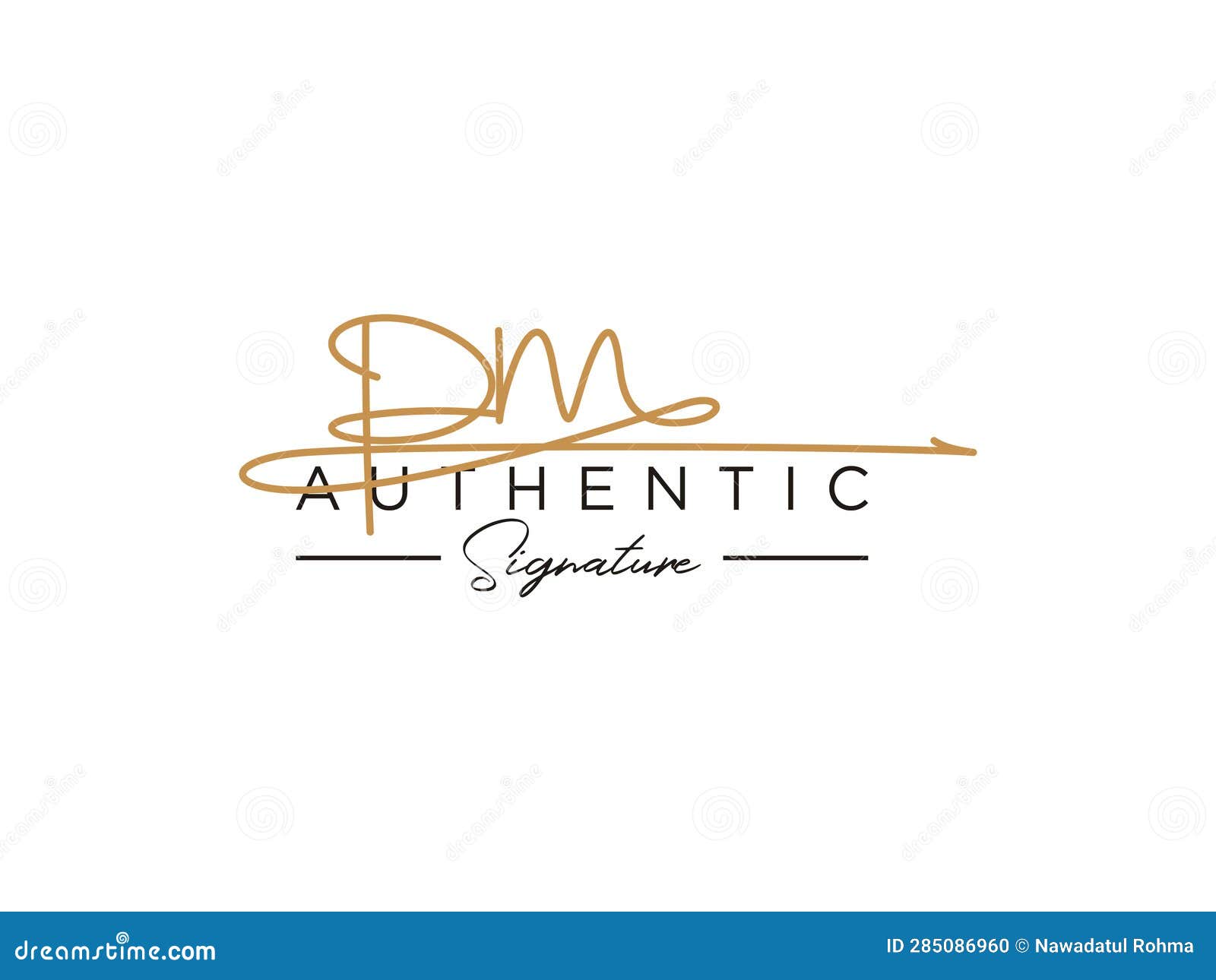 Letter PM Signature Logo Template Vector Stock Vector - Illustration of ...